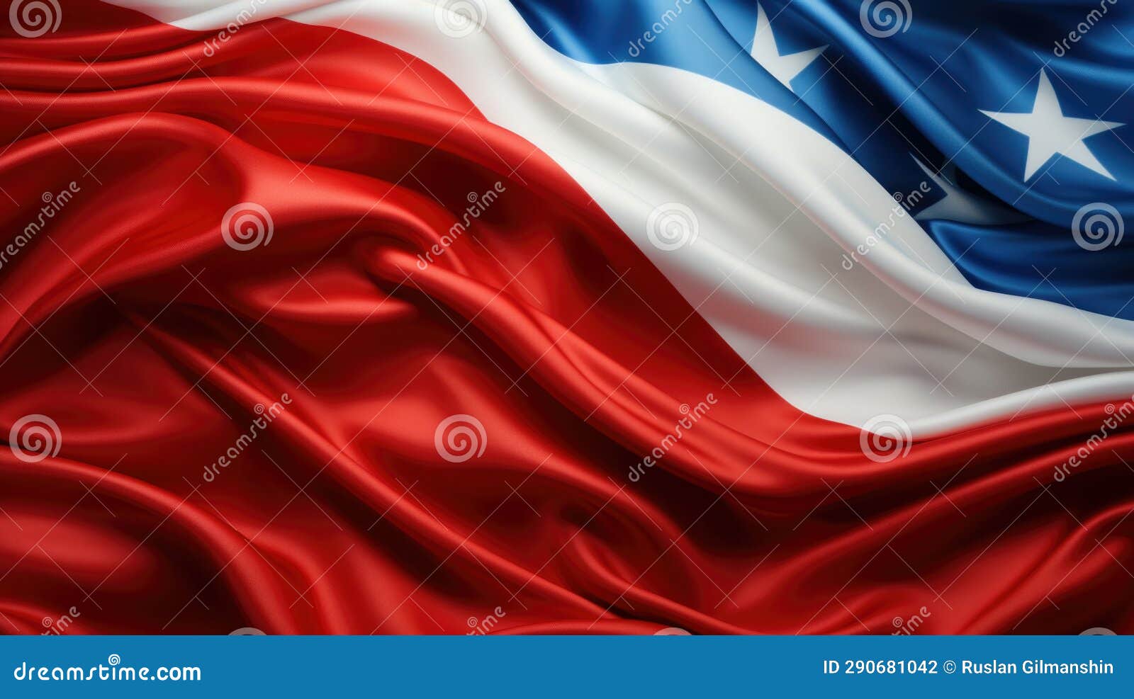 Beautifully Waving Star and Striped American Flag Stock Illustration ...