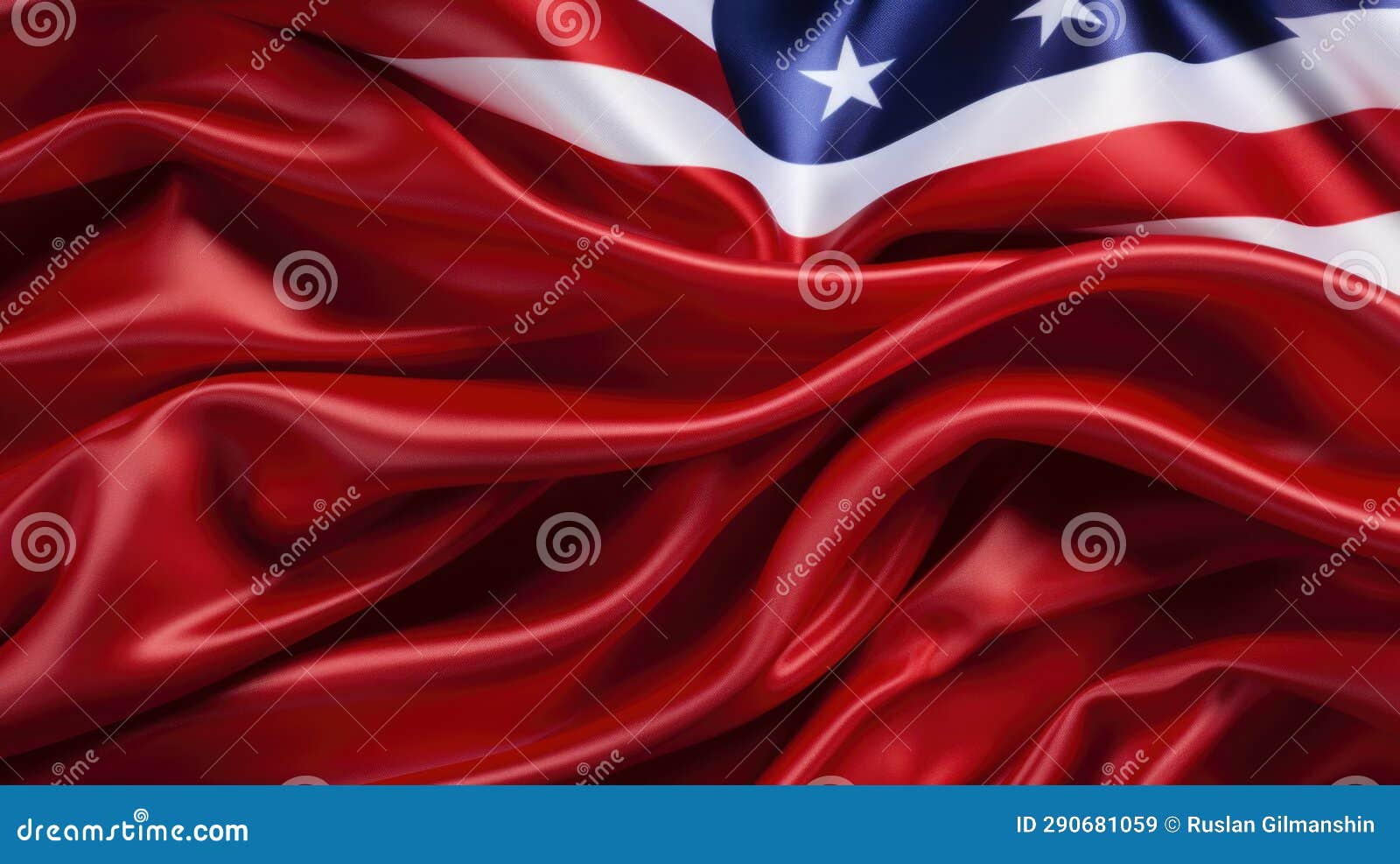 Beautifully Waving Star and Striped American Flag Stock Illustration ...