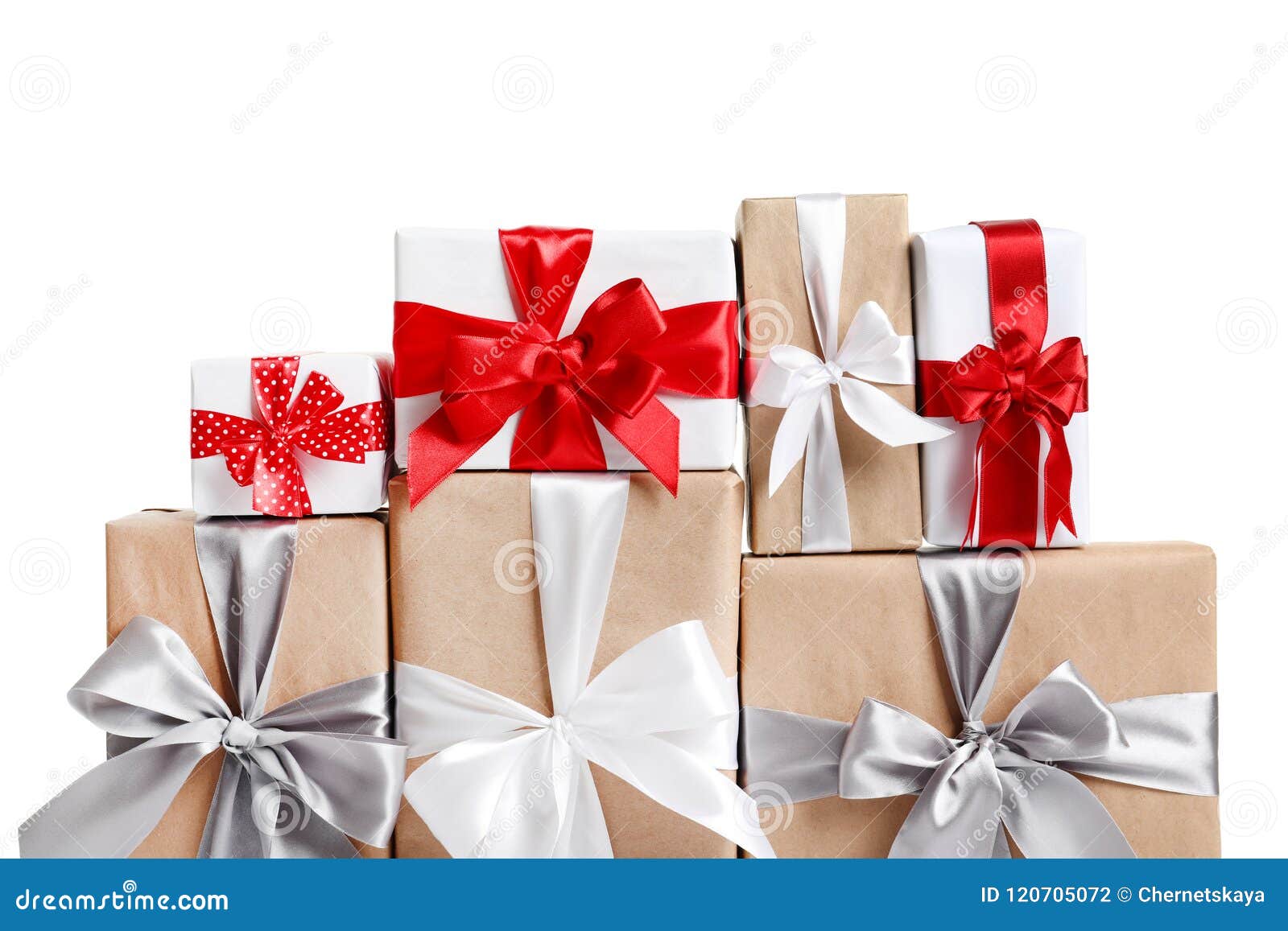 Beautifully Wrapped Gift Boxes Stock Photo - Image of boxes, package ...