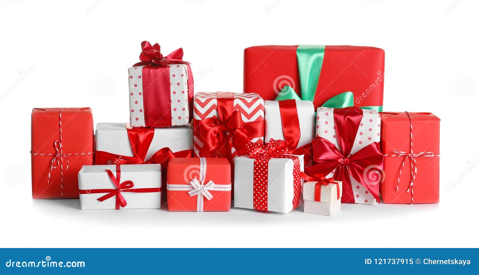 Beautifully Wrapped Gift Boxes Stock Image - Image of decorated, design ...