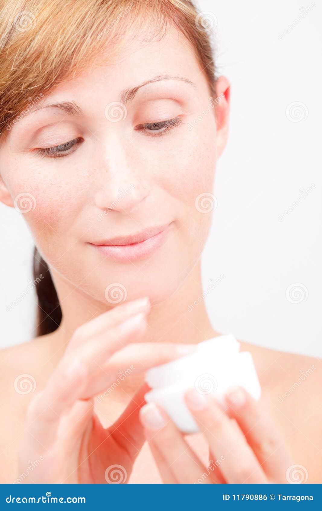 Beautify woman stock photo. Image of hand, cream, background - 11790886