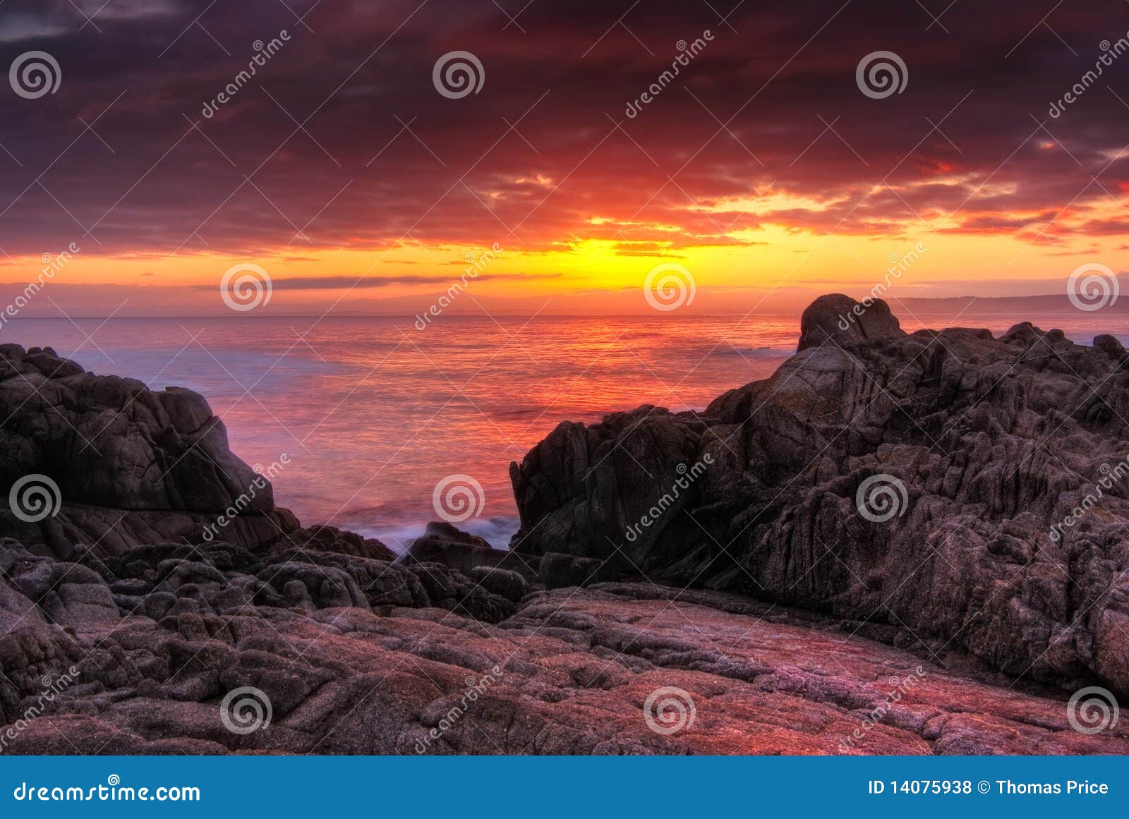 Beautifyl Red Monterey Sunrise Stock Photo - Image of state, tourism ...