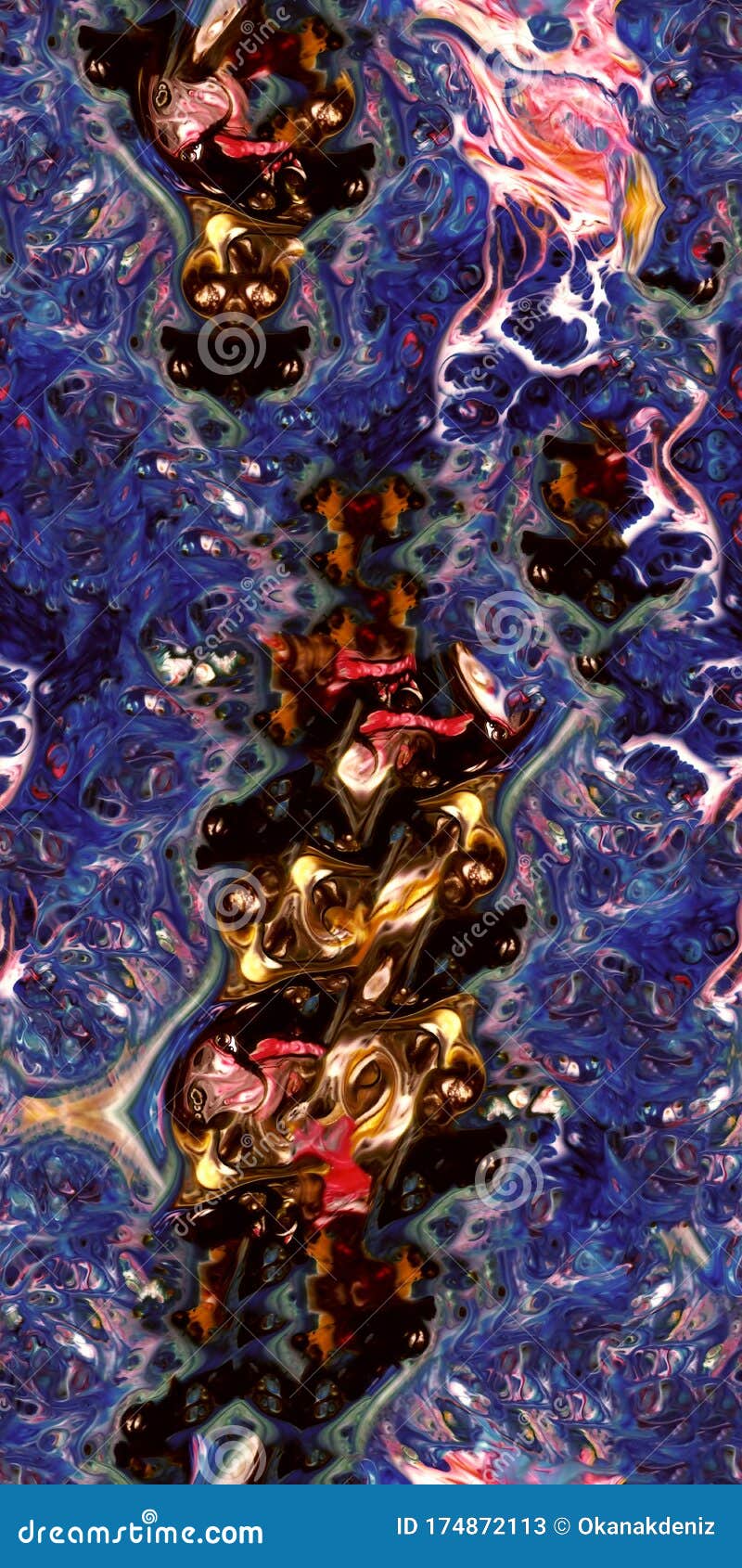 Beauty of Abstract Seamless Tileable Ink Spread Stock Illustration ...