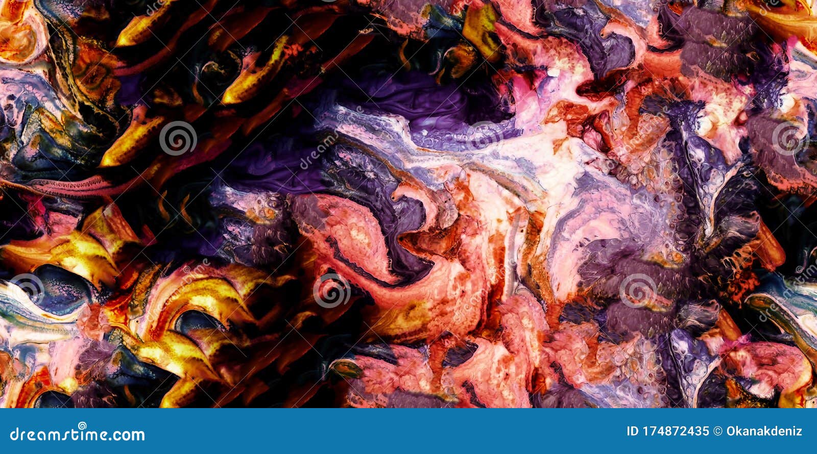 Beauty of Abstract Seamless Tileable Ink Spread Stock Illustration ...