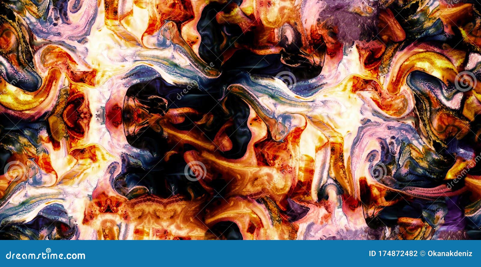 Beauty of Abstract Seamless Tileable Ink Spread Stock Illustration ...