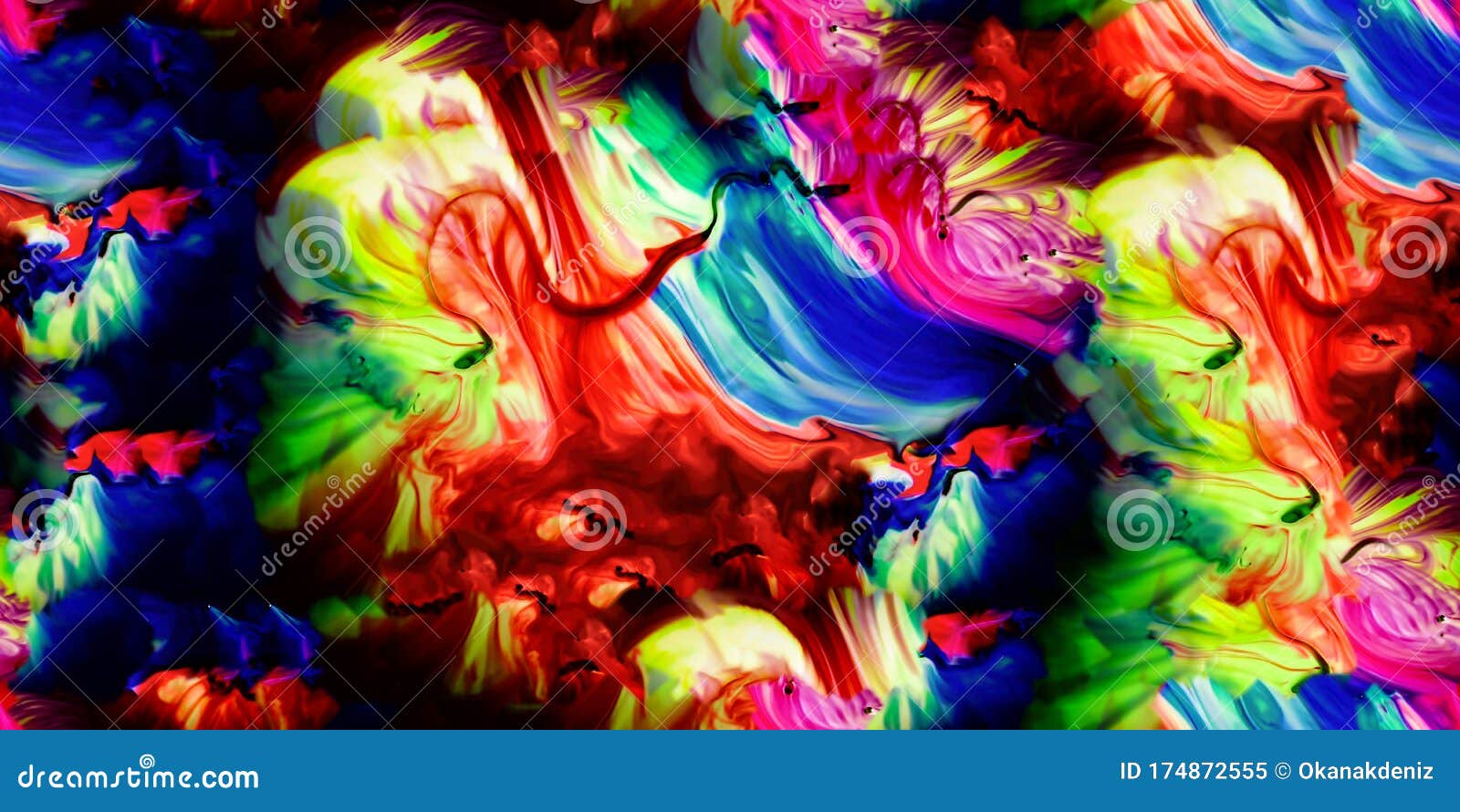 Beauty of Abstract Seamless Tileable Ink Spread Stock Illustration ...