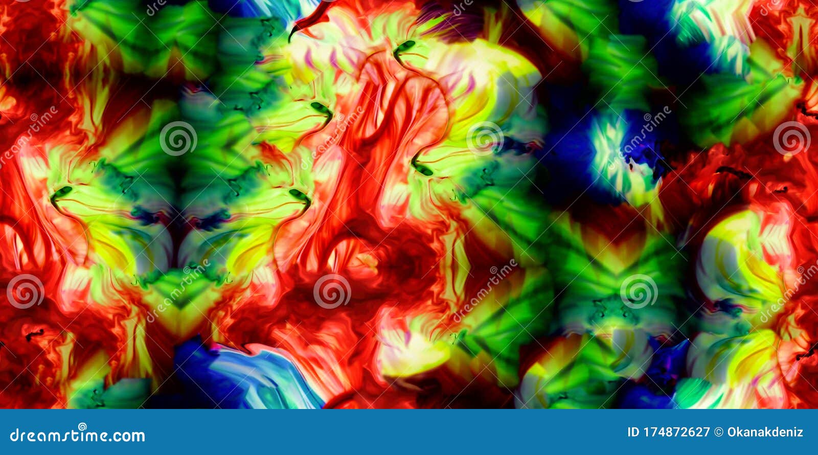 Beauty of Abstract Seamless Tileable Ink Spread Stock Illustration ...
