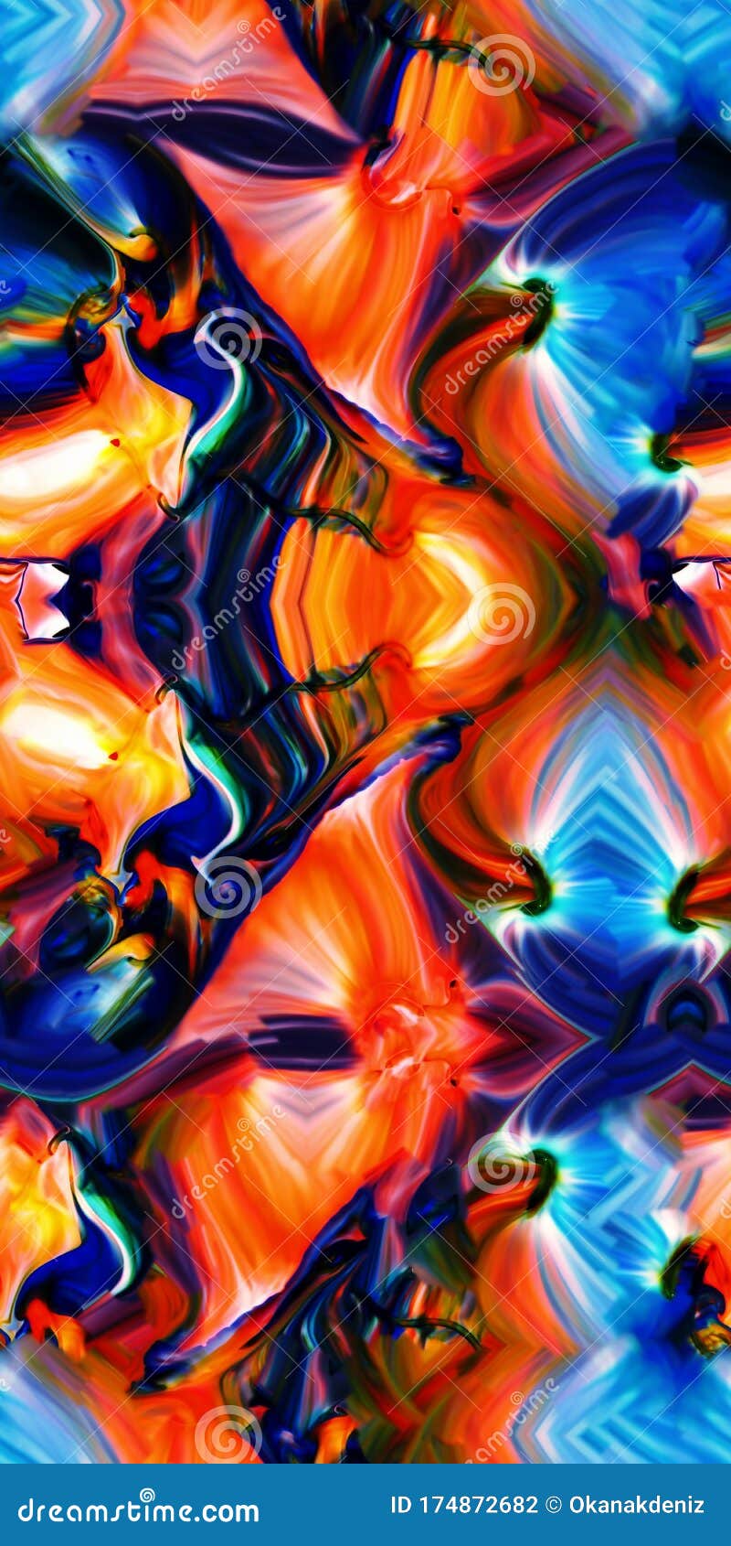 Beauty of Abstract Seamless Tileable Ink Spread Stock Illustration ...