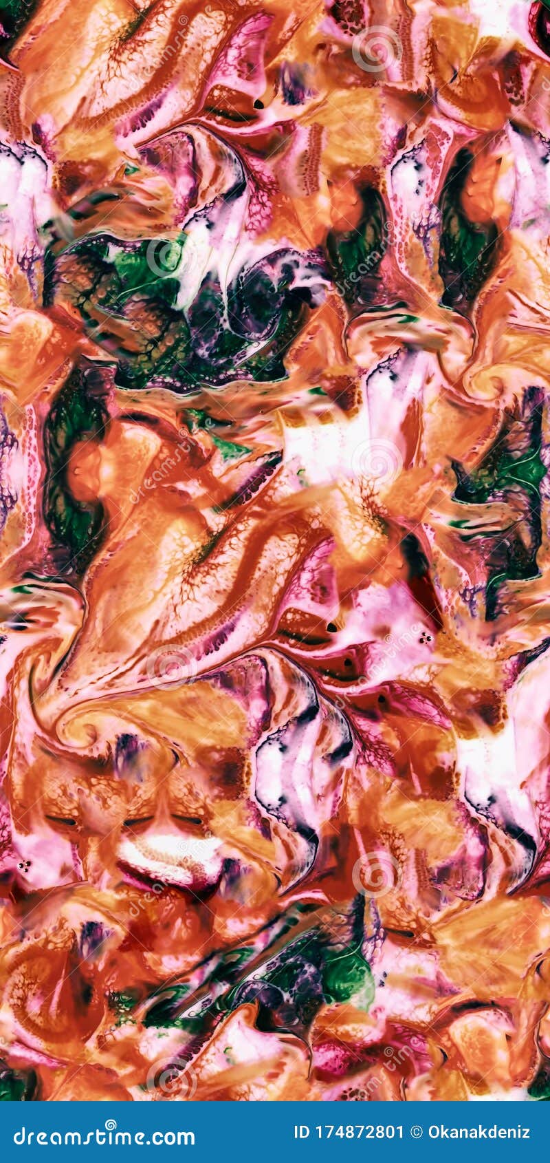 Beauty of Abstract Seamless Tileable Ink Spread Stock Illustration ...