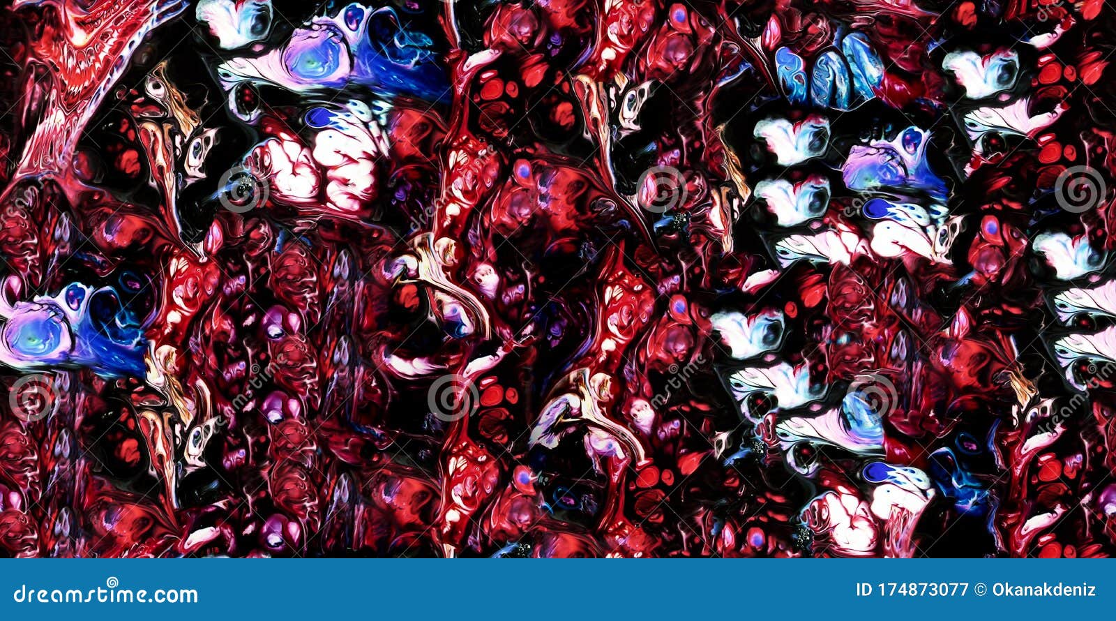 Beauty of Abstract Seamless Tileable Ink Spread Stock Illustration ...