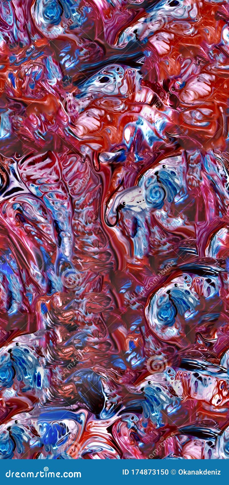 Beauty of Abstract Seamless Tileable Ink Spread Stock Illustration ...