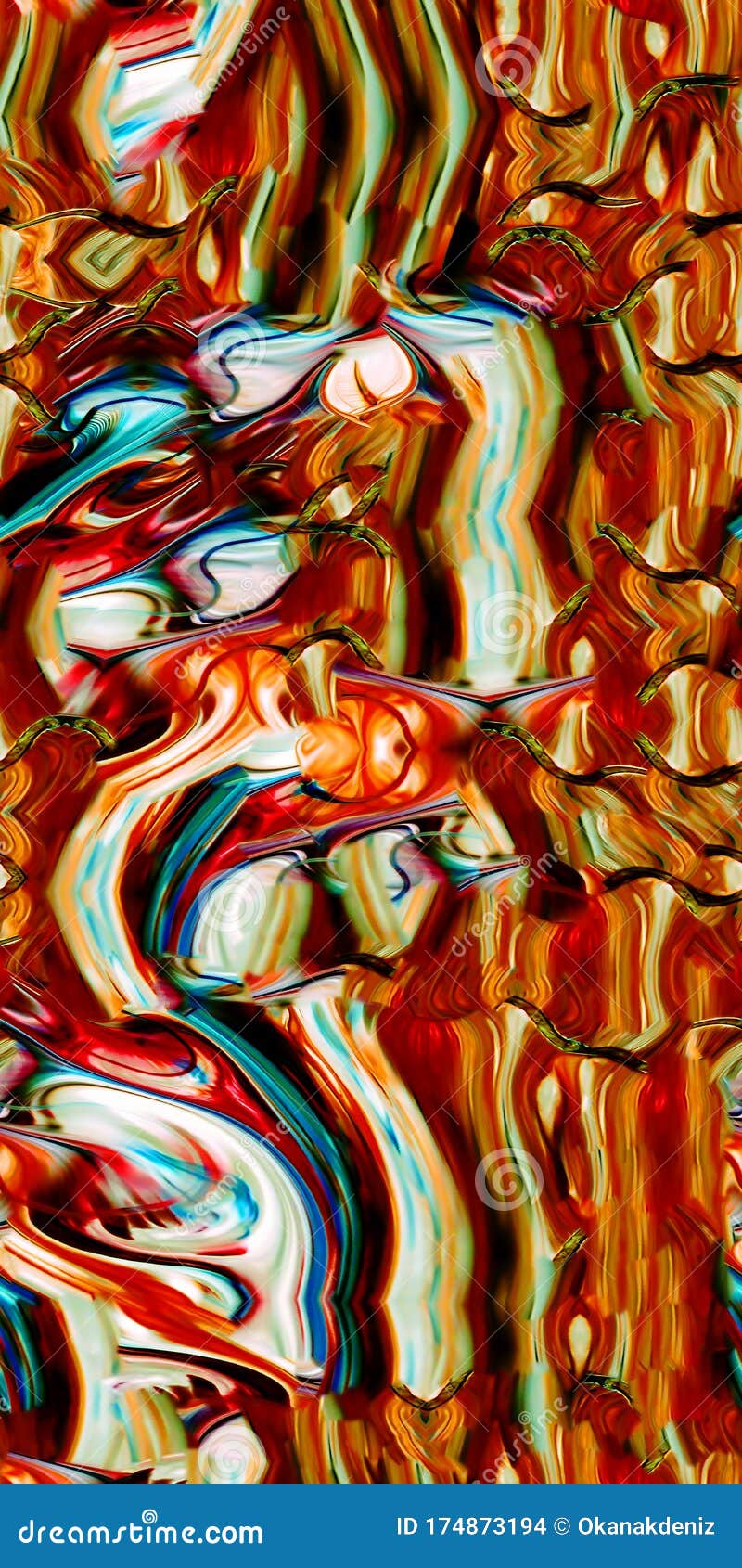 Beauty of Abstract Seamless Tileable Ink Spread Stock Illustration ...