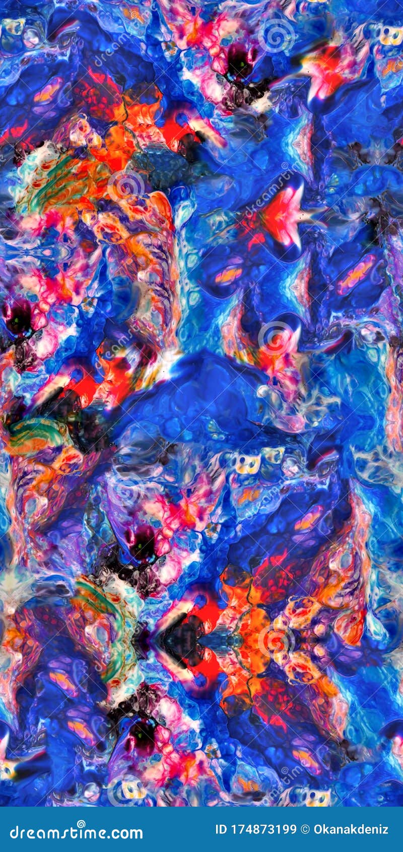 Beauty of Abstract Seamless Tileable Ink Spread Stock Illustration ...