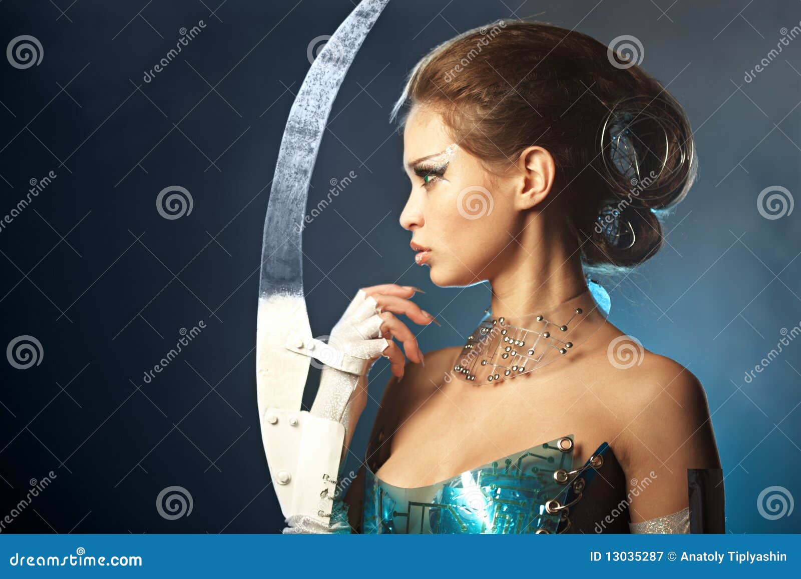 Beauty alien woman stock image. Image of blond, sensual - 13035287