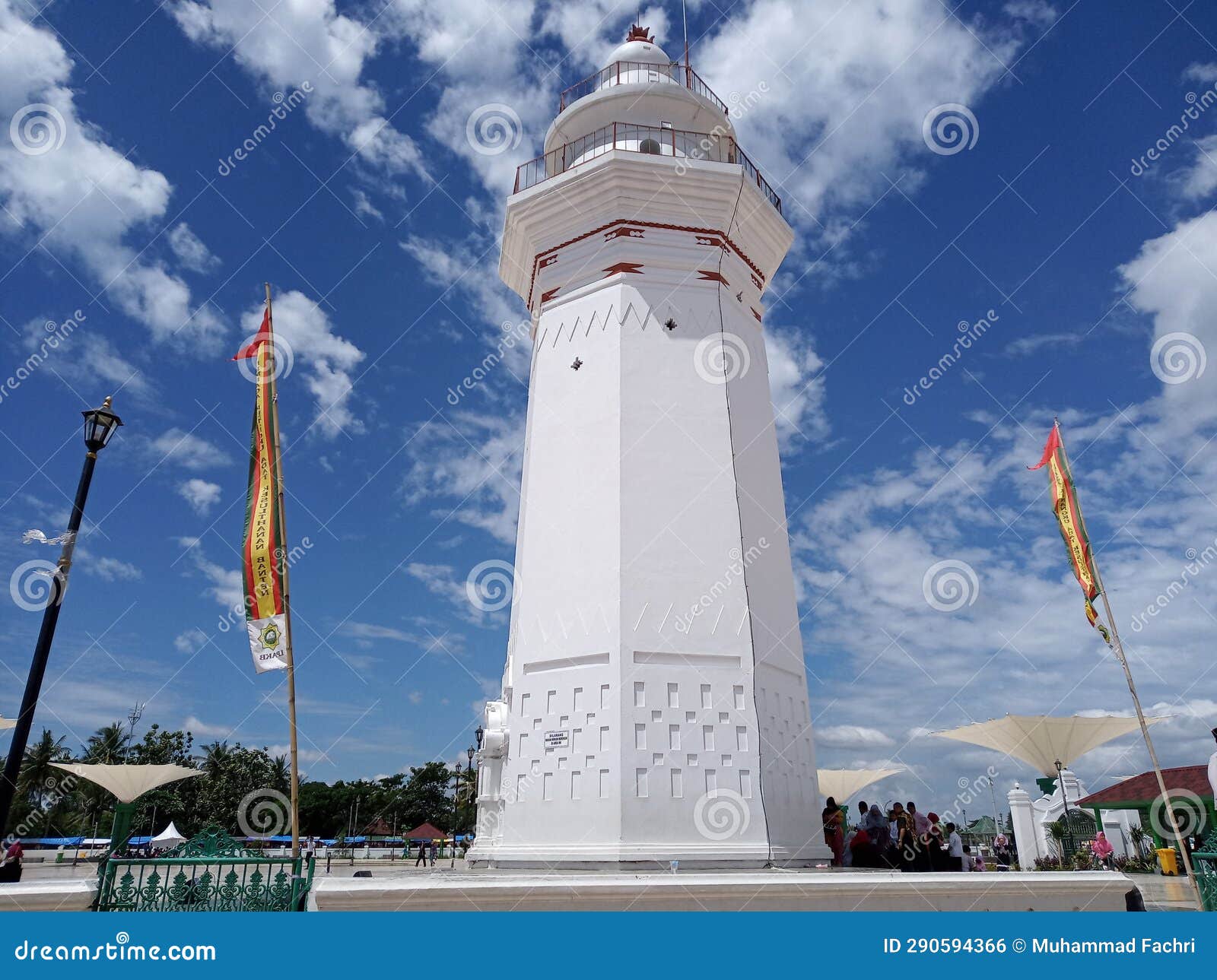 The Beauty of the Banten Mosque Monument Tower Stock Photo - Image of ...