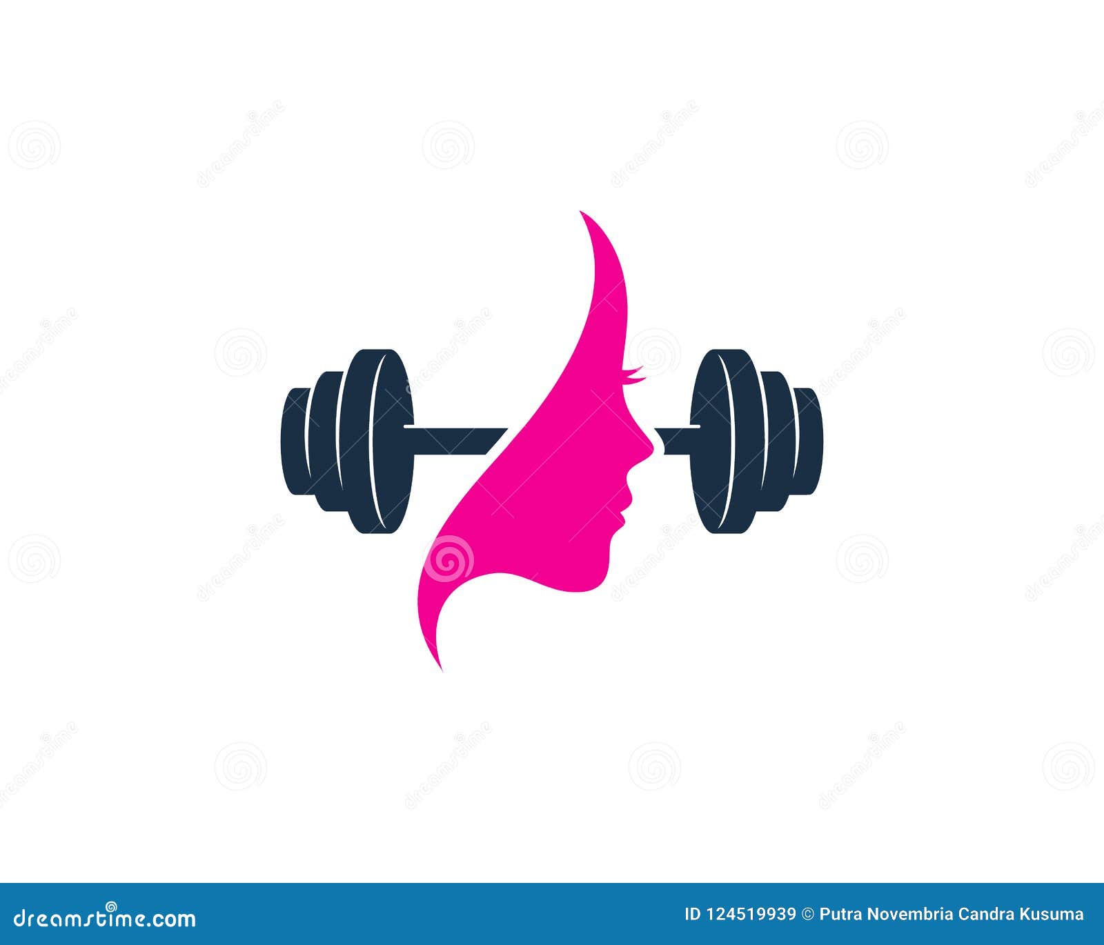 Beauty Barbell Logo Icon Design Stock Vector - Illustration of muscle ...
