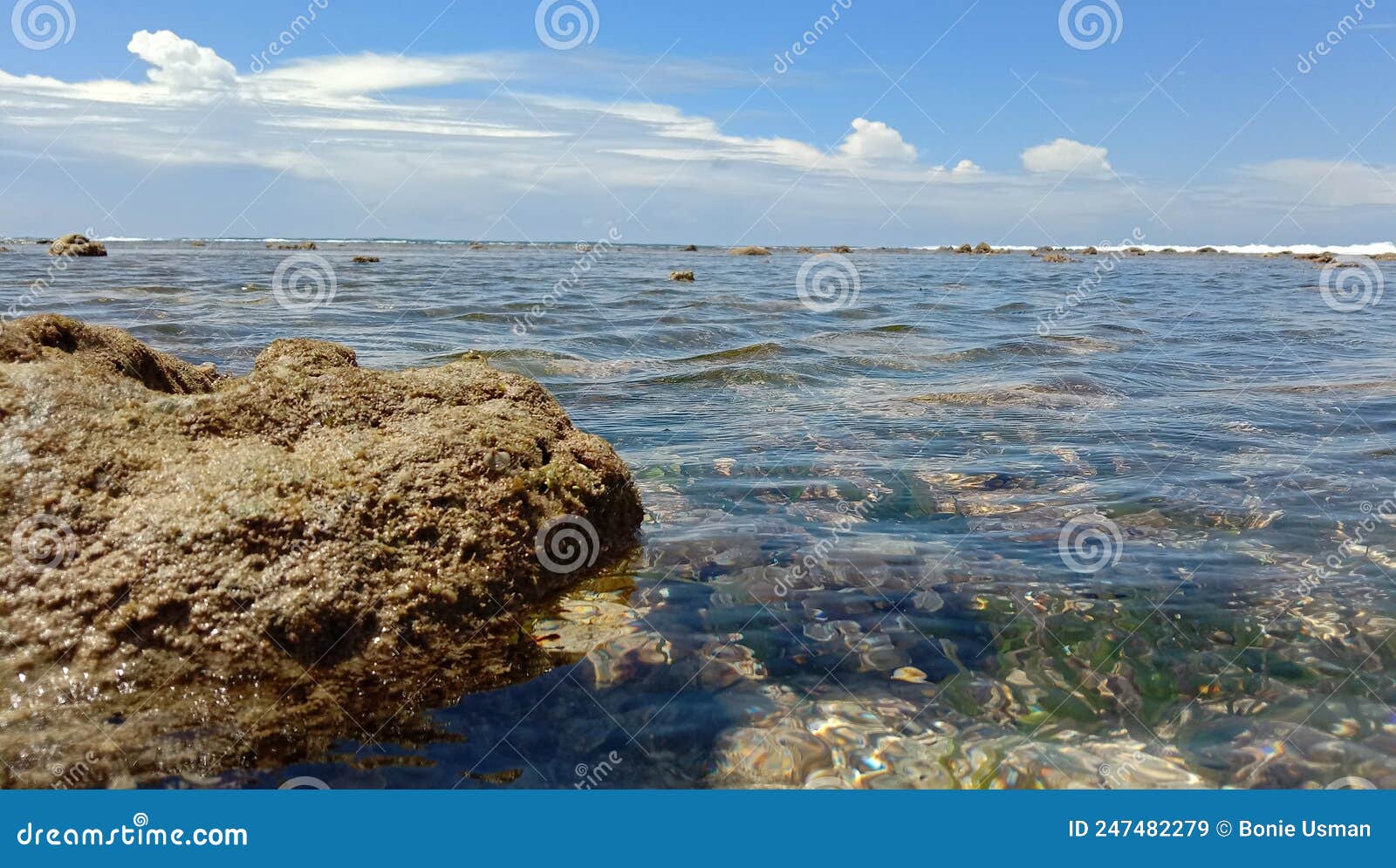 Rocks that Can Be Seen when the Sea Water is Receding Stock Image ...