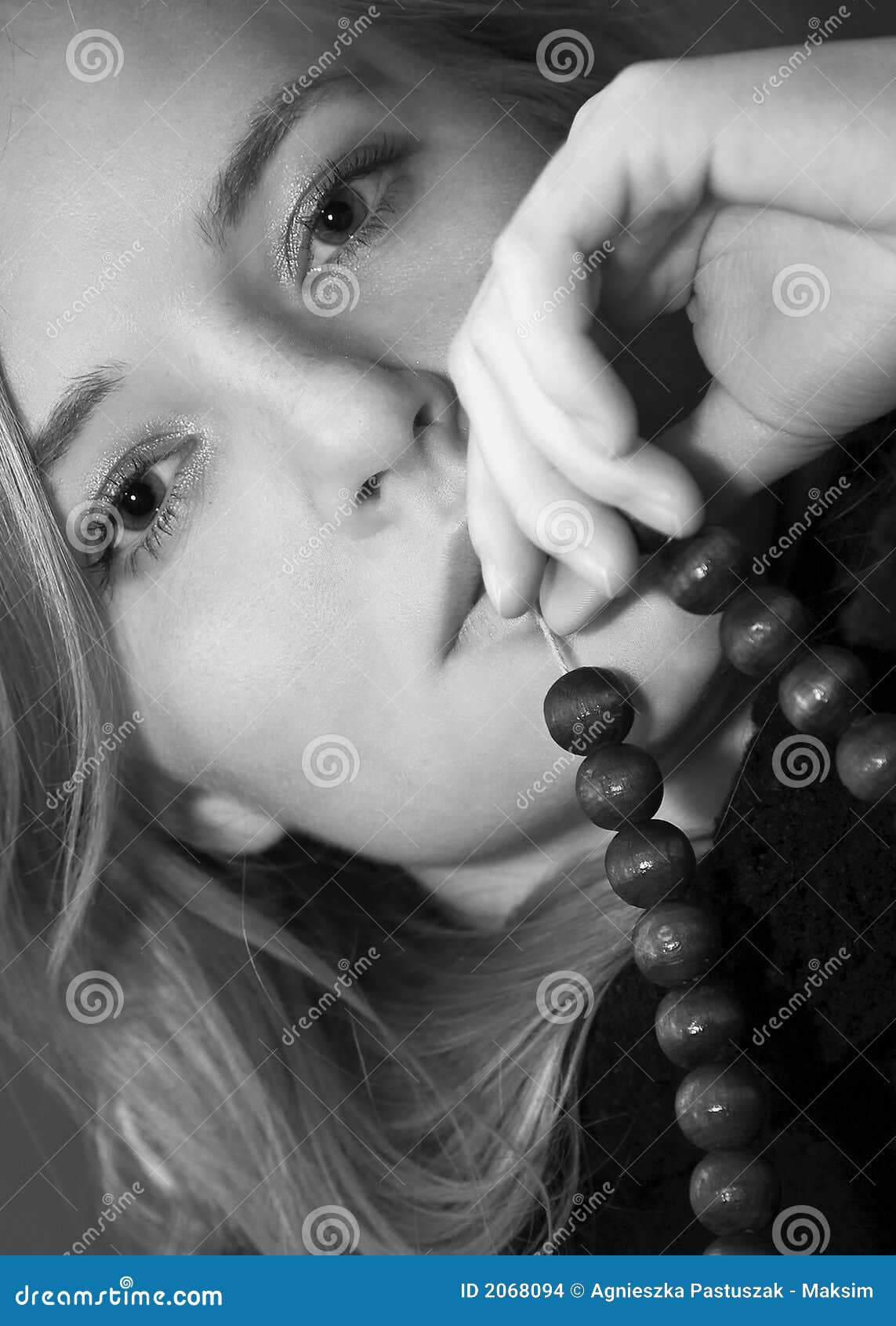 Beauty with beads stock photo. Image of model, girls, beautiful - 2068094