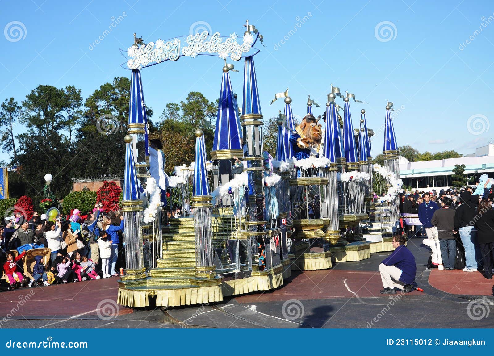 Beauty and the Beast Parade Float in Disney World Editorial Photography ...