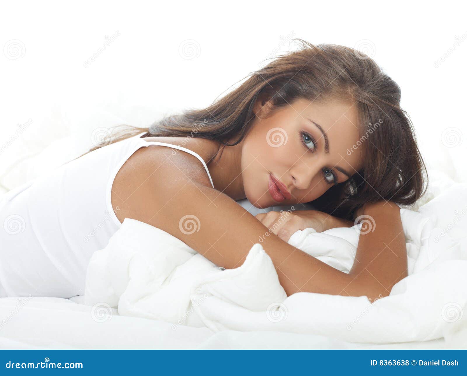 Beauty in Bed stock photo. Image of lady, vitality, girl - 8363638
