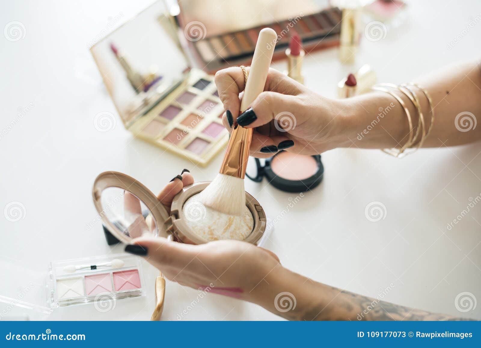 Beauty Blogger Producing Makeup Tutorial Stock Image - Image of girly ...