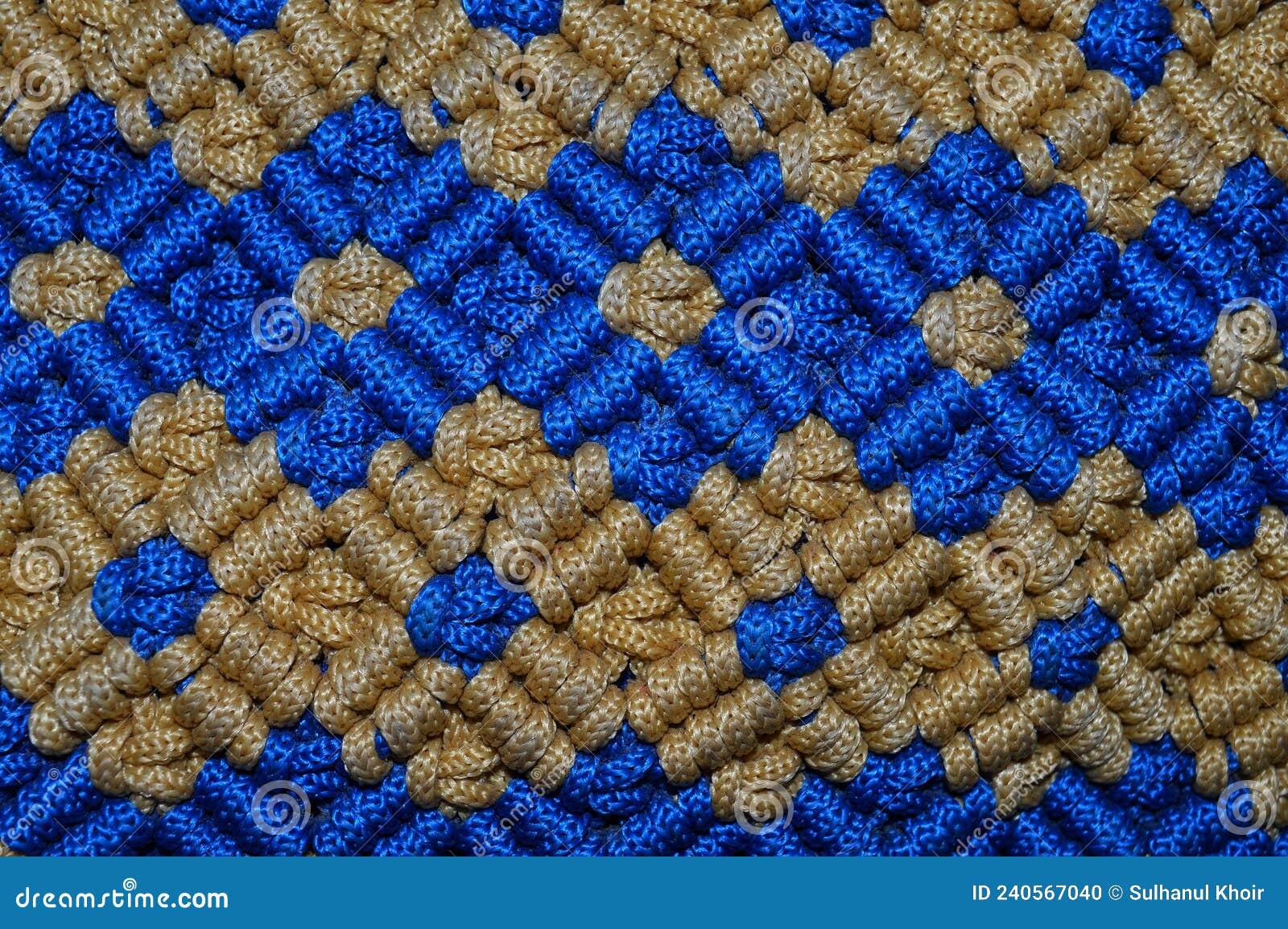 The Beauty of the Blue and Brown Woven Rope Stock Photo - Image of wool ...