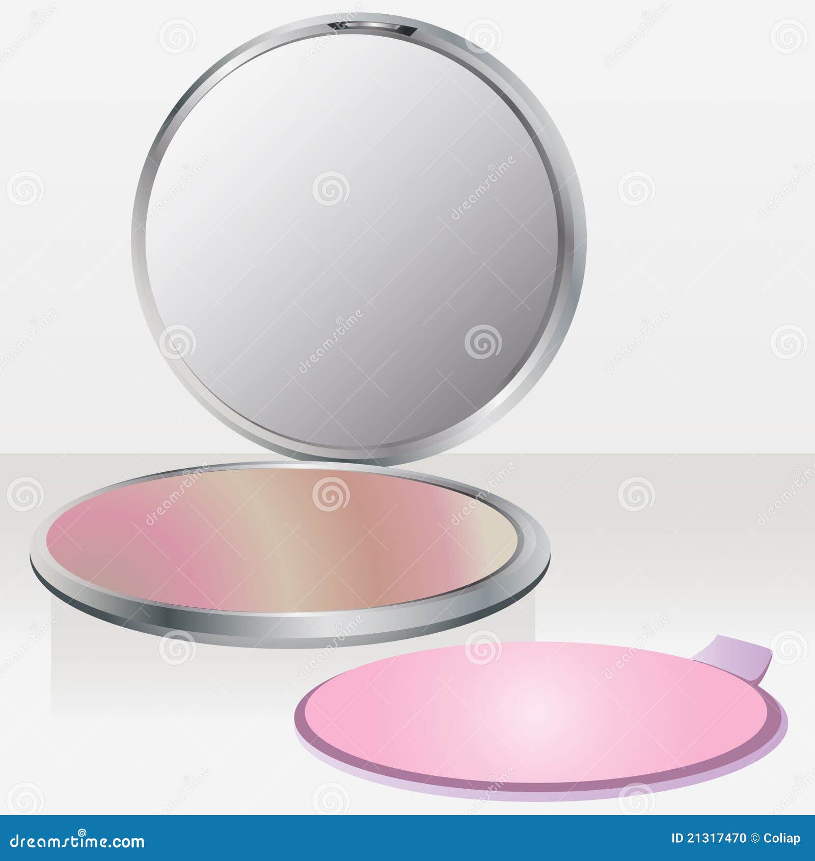 Beauty blush with mirror stock vector. Illustration of clean - 21317470