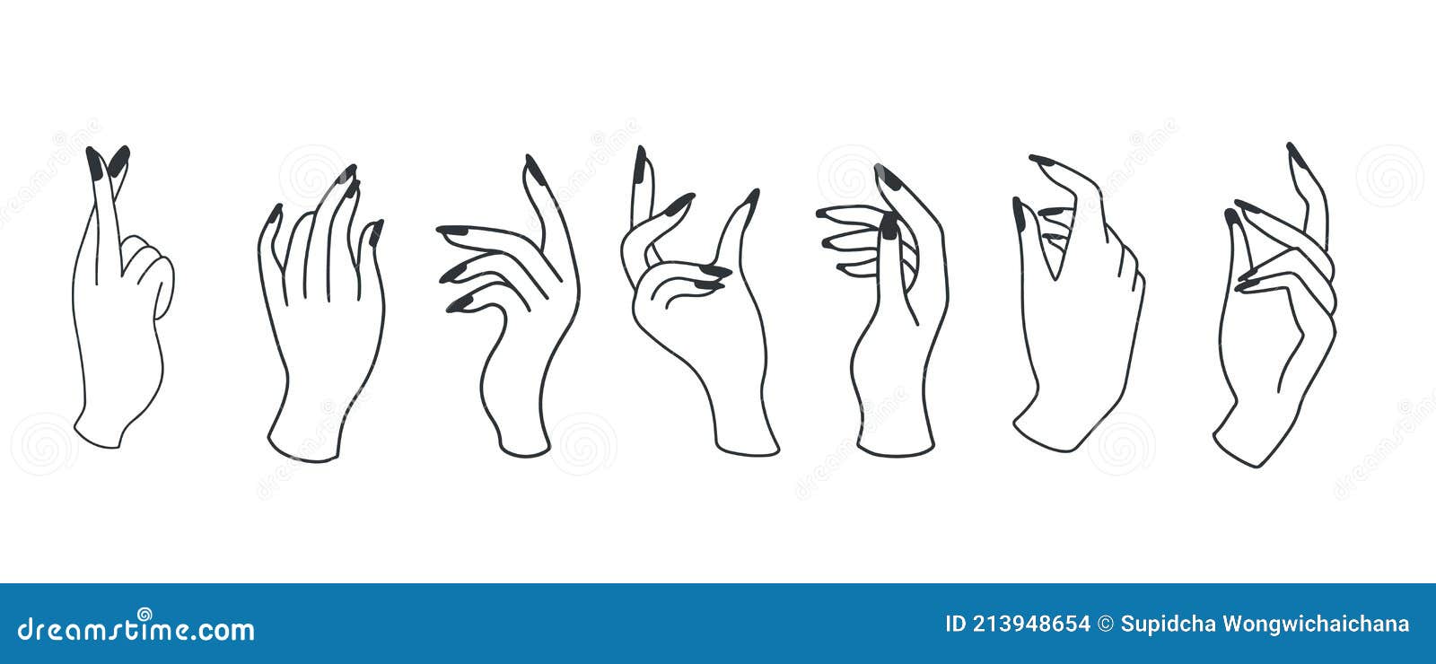 Beauty Boho Collection with Hand.Vector Illustration for Icon,sticker ...