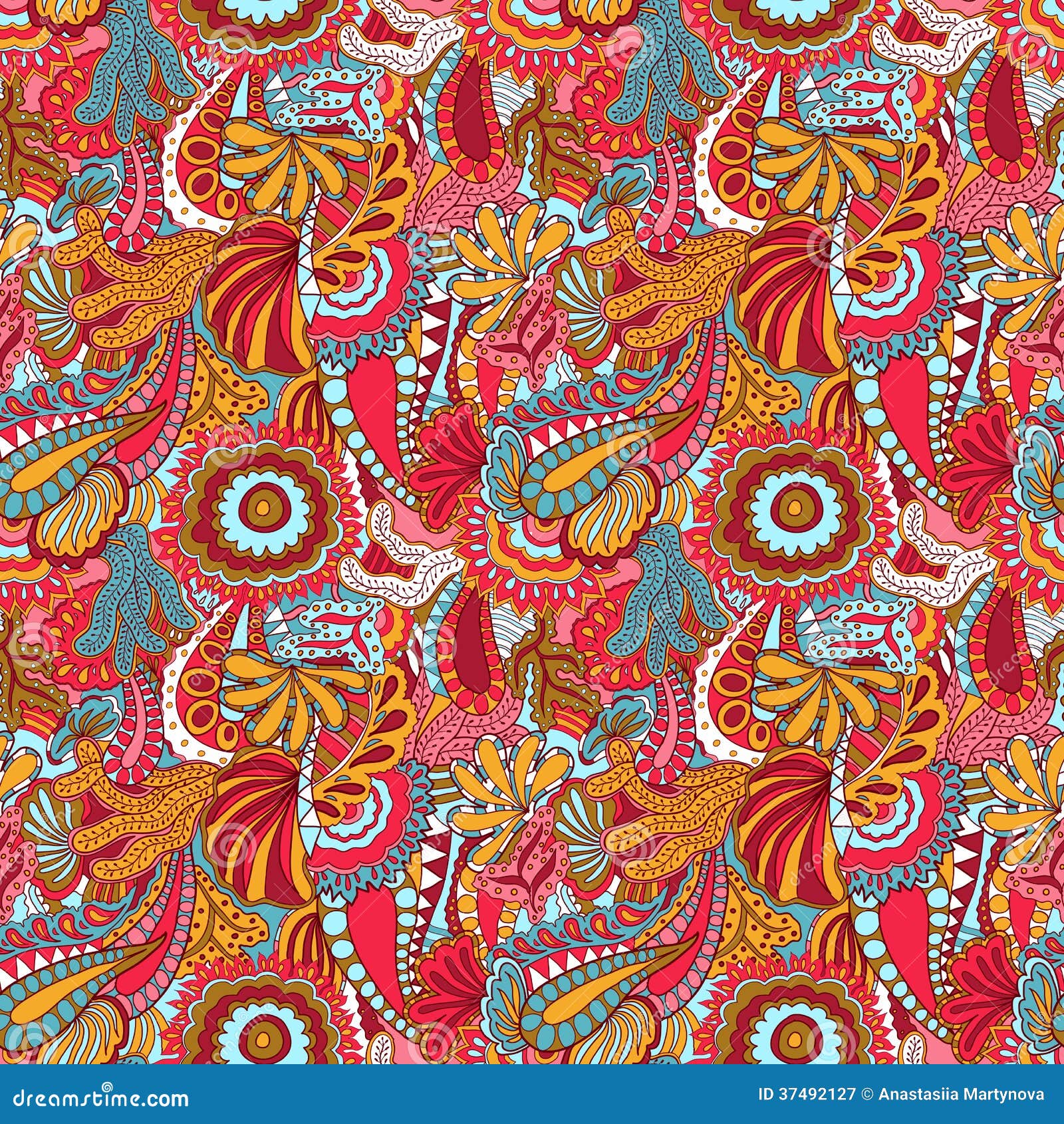 Beauty Bright Spring Pattern Stock Vector - Illustration of curve ...