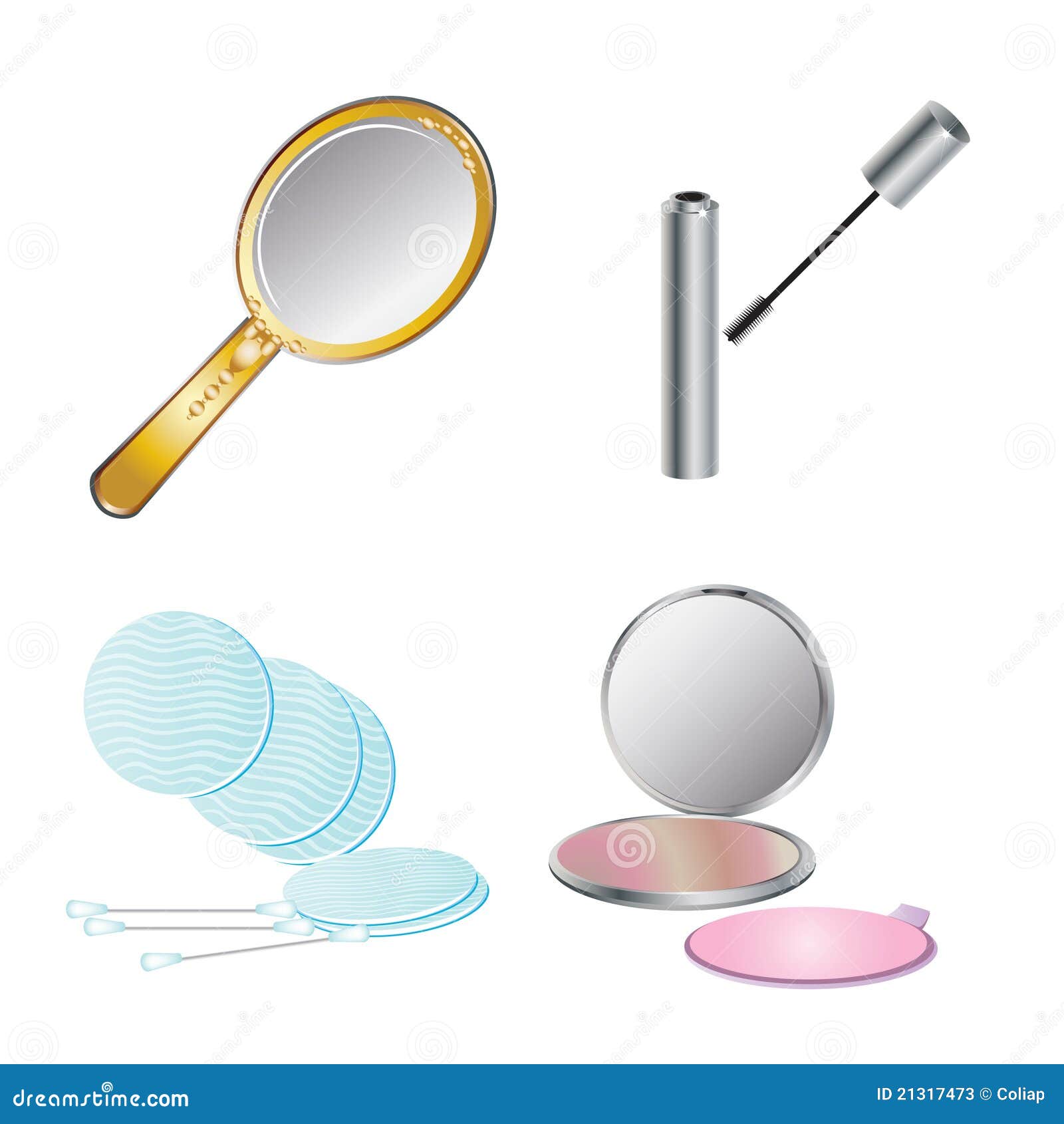 Beauty care objects stock vector. Illustration of silver - 21317473