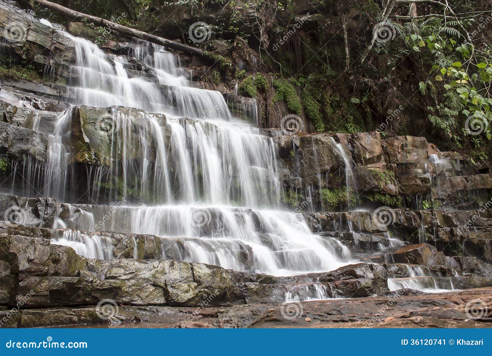 The Beauty of a Cascading Waterfall Stock Image - Image of forest ...