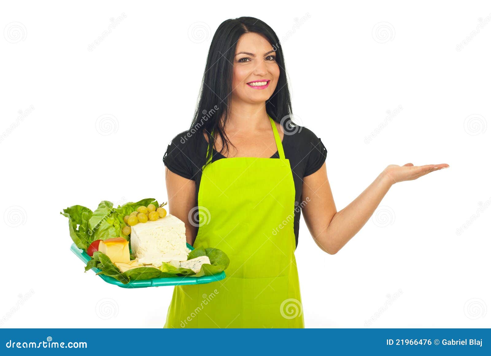 Beauty Cheese Maker Woman Presentation Stock Photo - Image of grapes ...