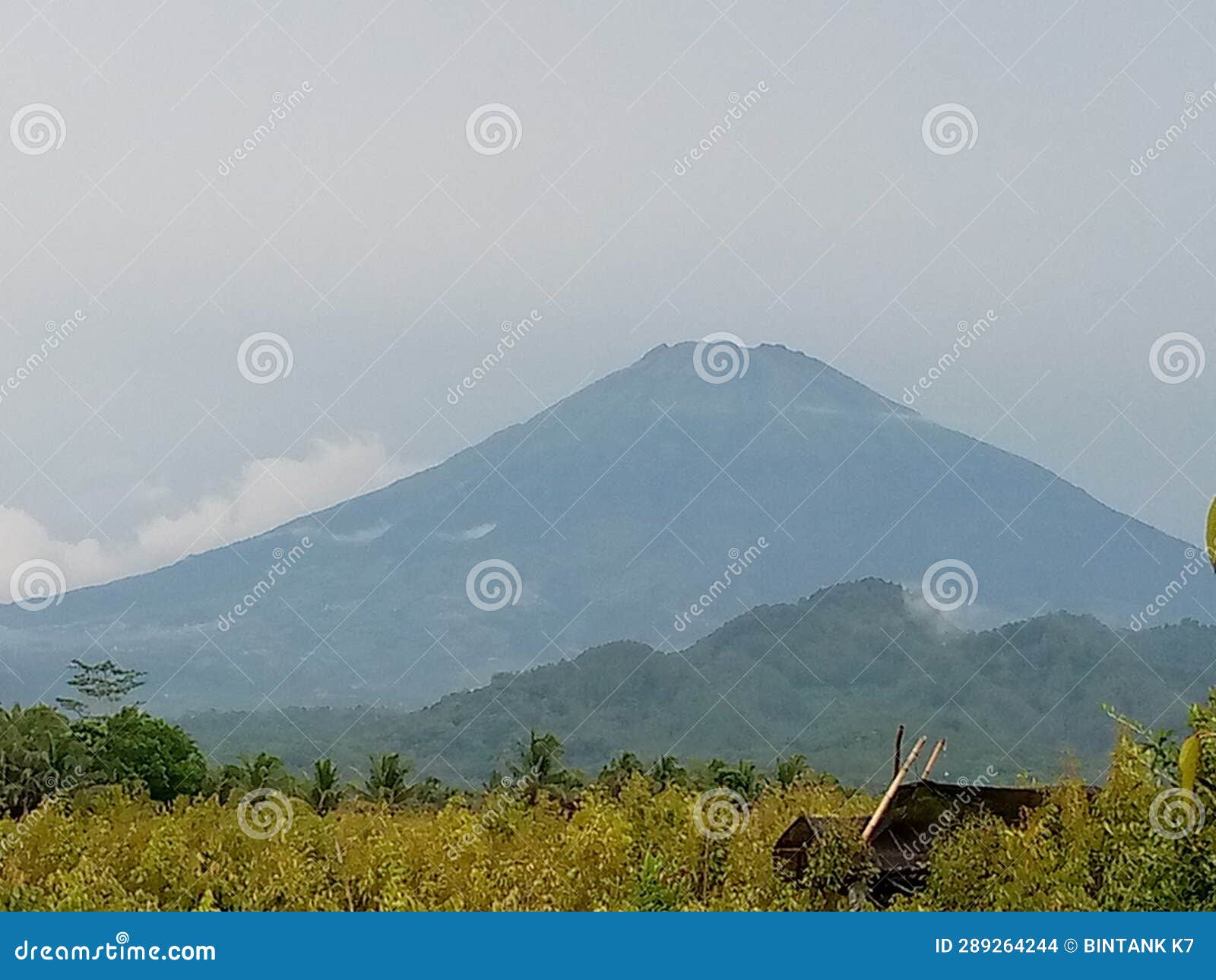 The Beauty of the Cleft Mountain when the Weather is Sunny Stock Photo ...
