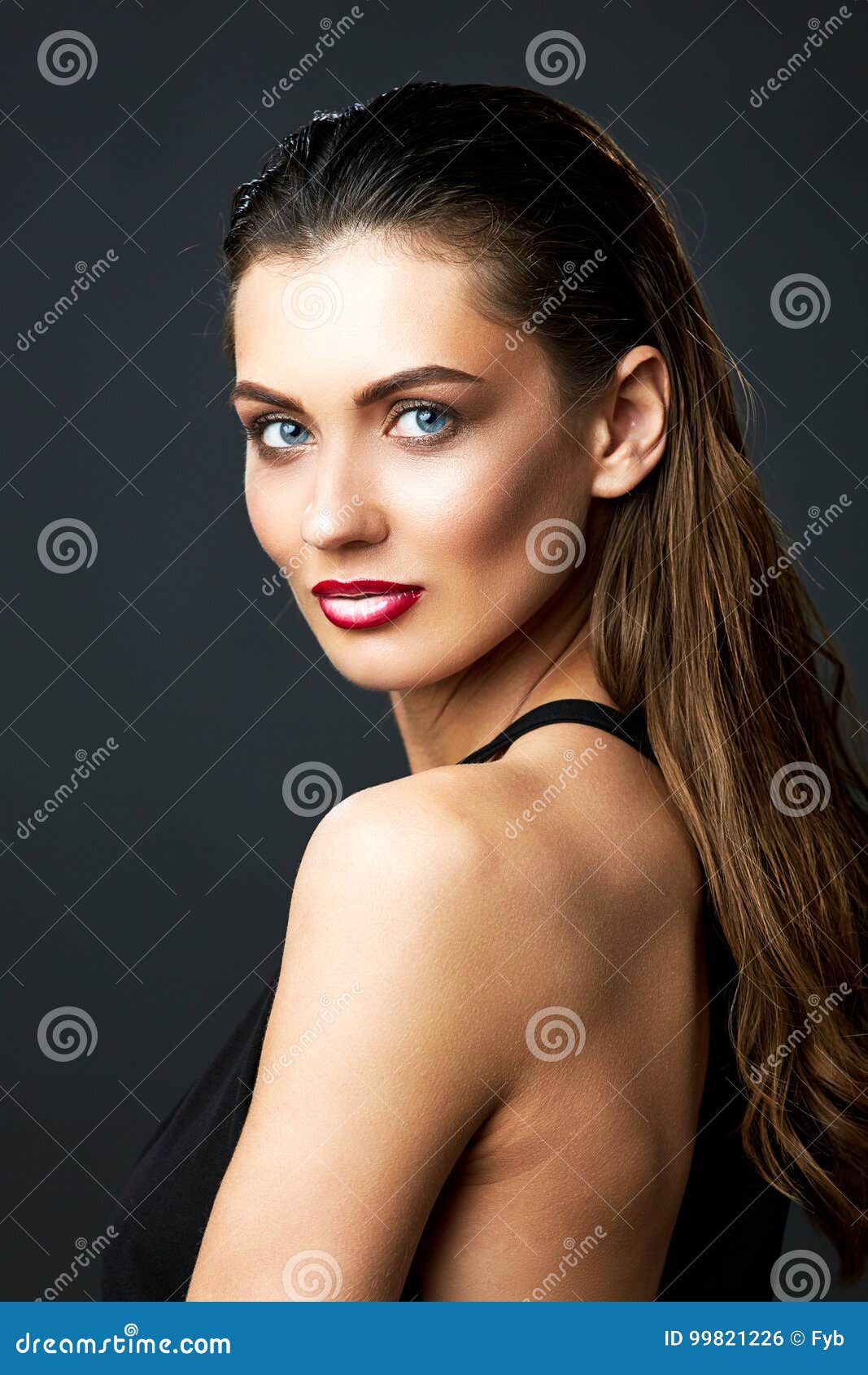 Beauty Close Up Studio Portrait Stock Photo - Image of beauty, hair ... Beauty Close Up Studio Portrait Stock Photo - Image of beauty, hair ...