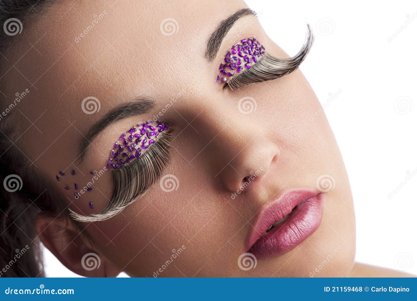 Beauty Closeup of Long Eyelashes Stock Photo - Image of beautiful ...