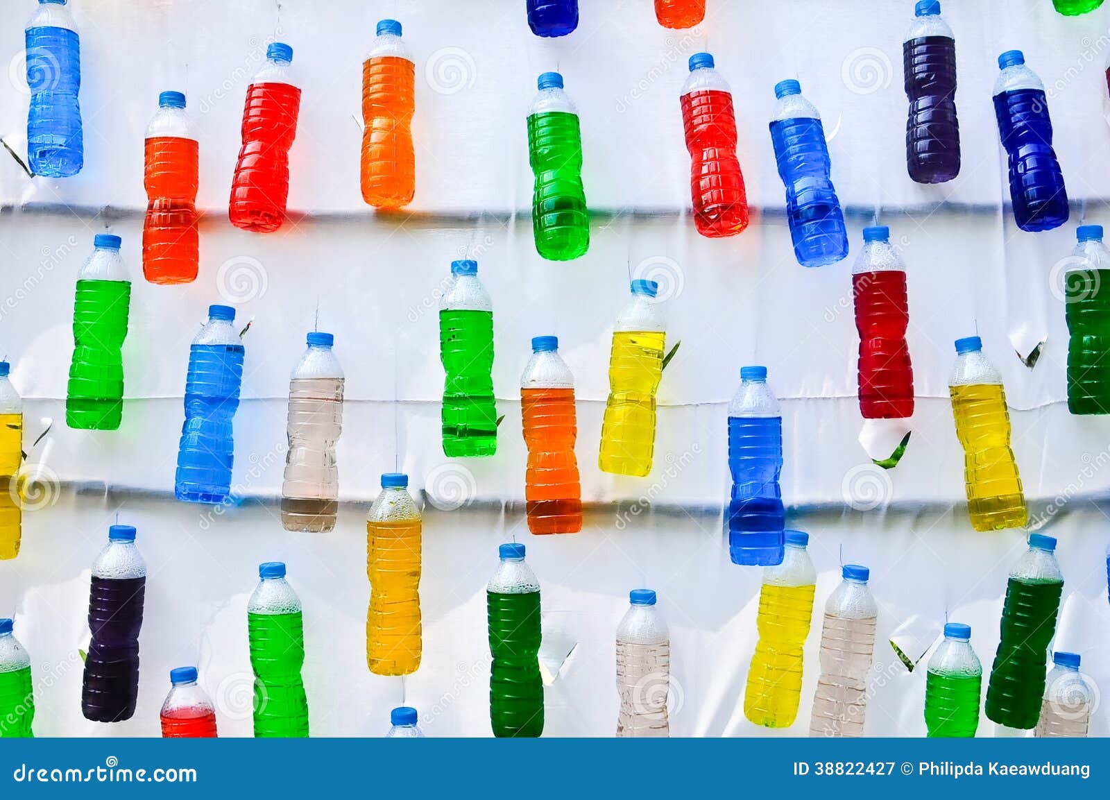 Beauty and Colorful of Water in Bottles Stock Image - Image of ...