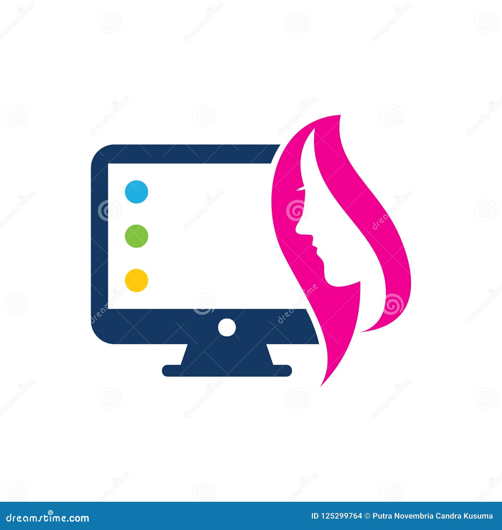 Beauty Computer Logo Icon Design Stock Vector - Illustration of design ...