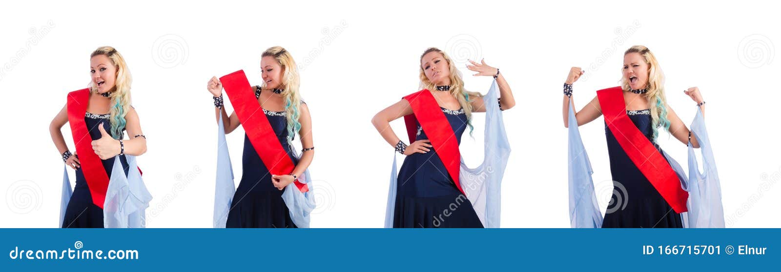 Beauty Contest Winner Isolated on the White Stock Image - Image of ...