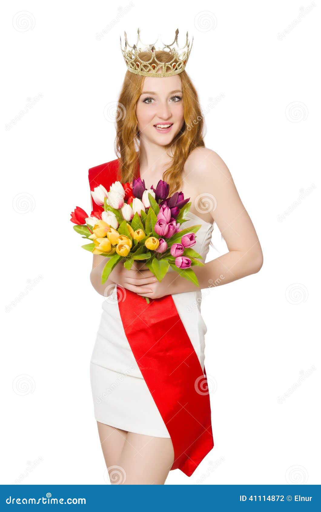Beauty Contest Winner Isolated Stock Photo - Image of contest, gorgeous ...
