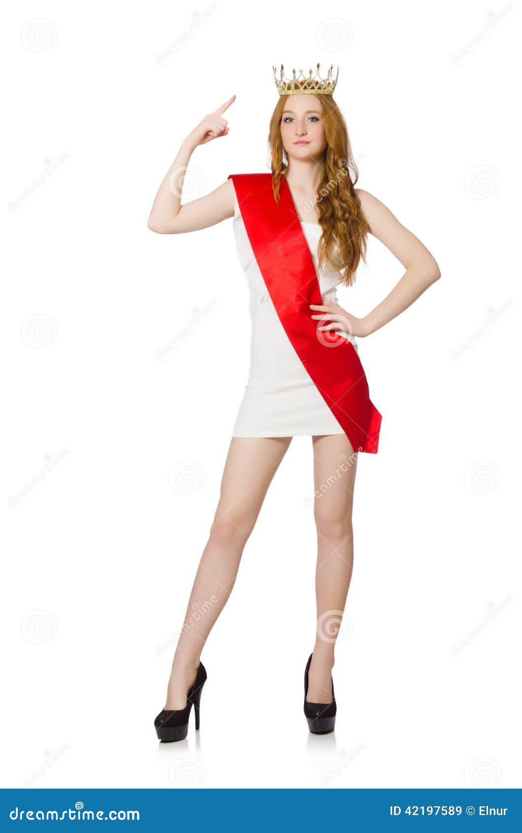 Beauty Contest Winner Isolated Stock Image - Image of cute, beauty ...