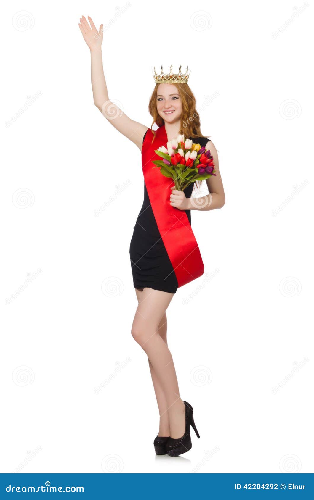 Beauty contest winner stock photo. Image of crown, dress - 42204292