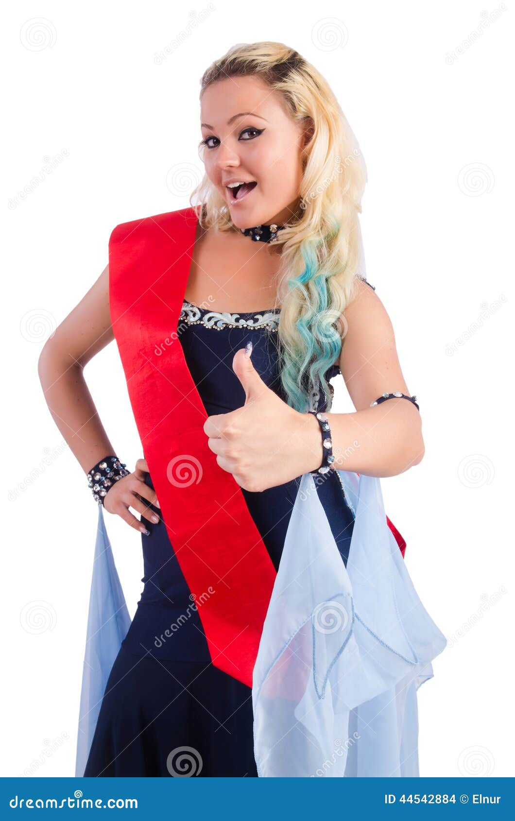 Beauty Contest Winner Isolated Stock Photo - Image of glad, attractive ...