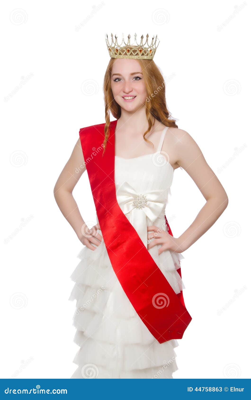 Beauty Contest Winner Isolated Stock Image - Image of fairy, makeup ...