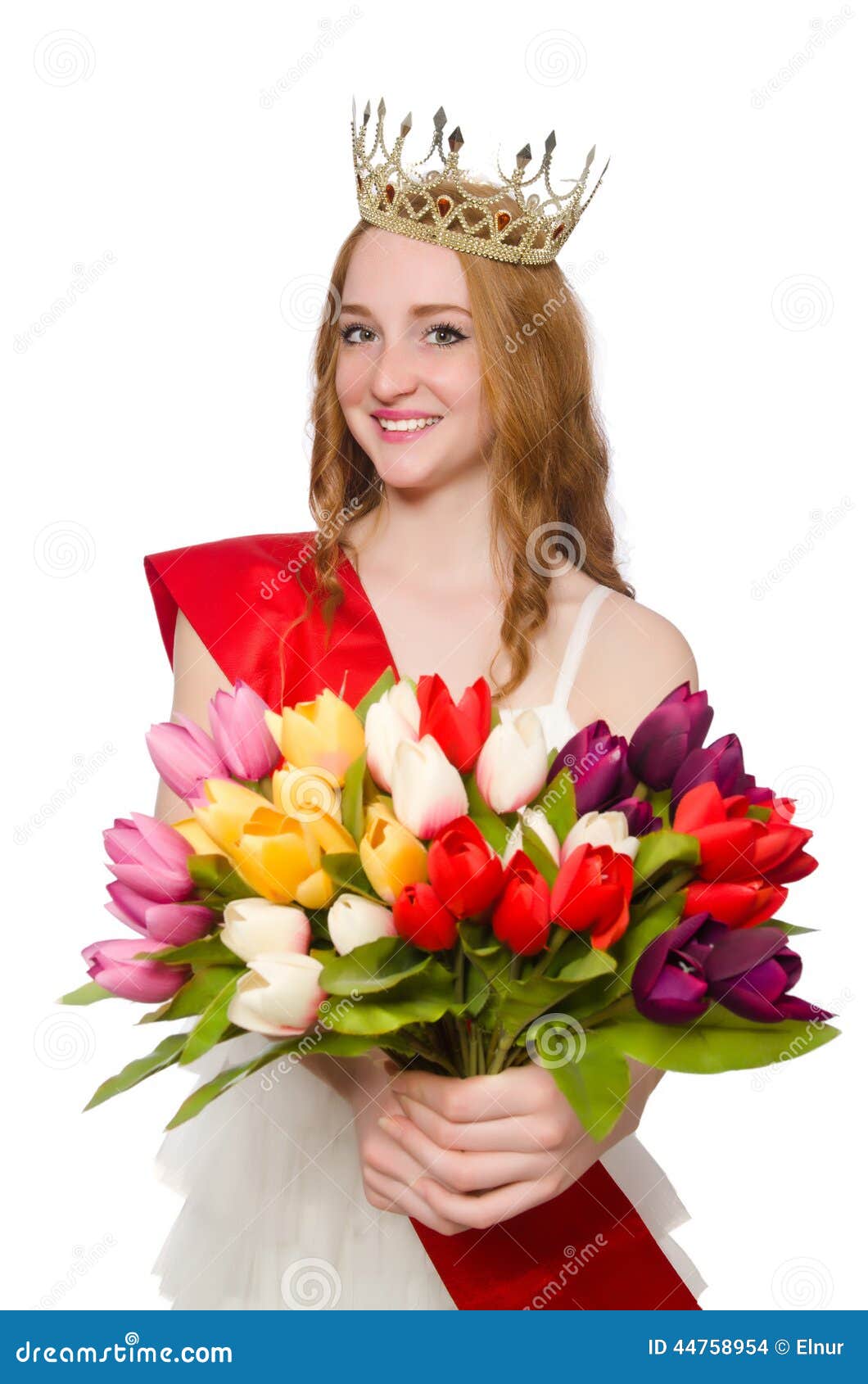 Beauty Contest Winner Isolated Stock Photo - Image of diamond, female ...