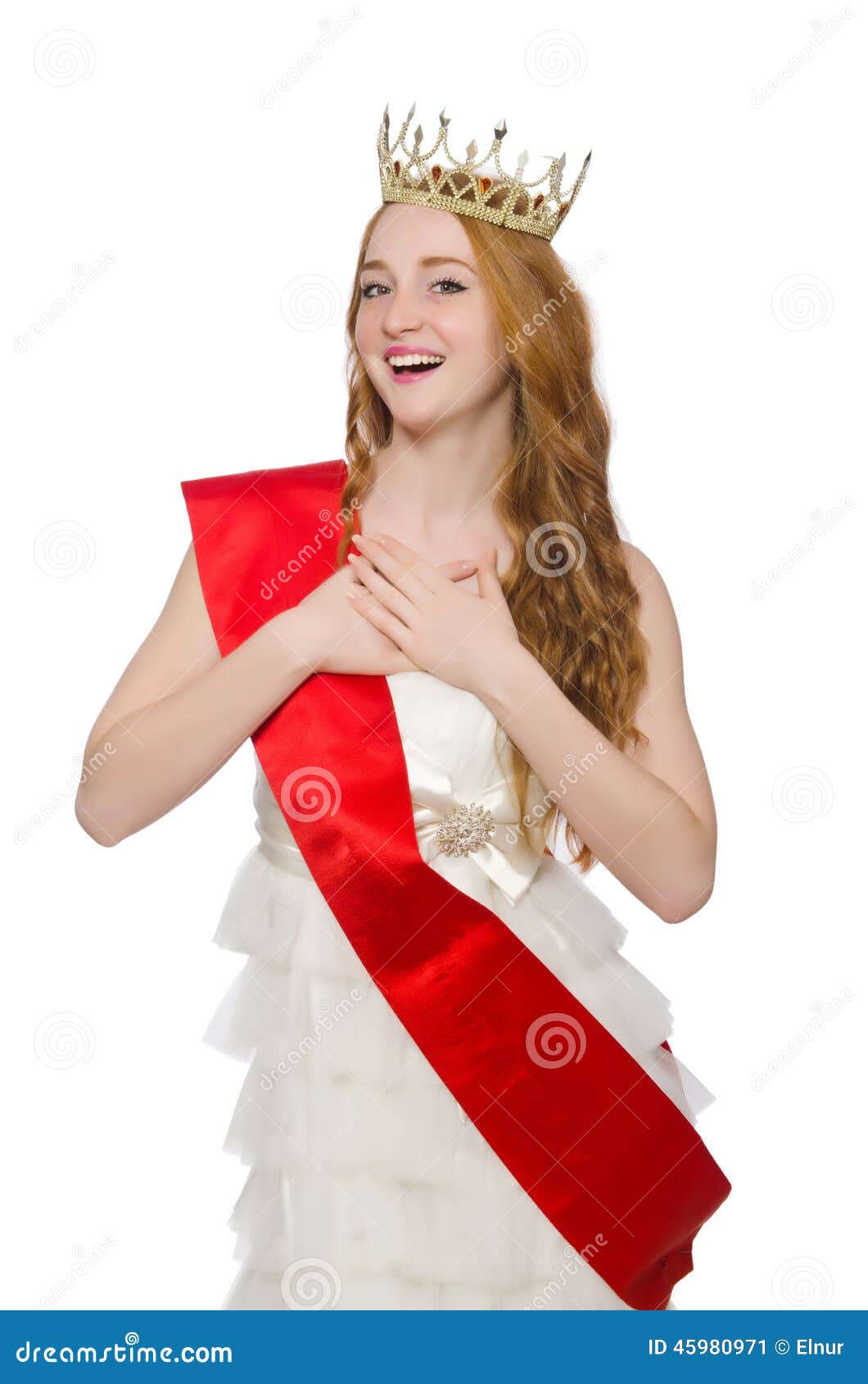 Beauty Contest Winner Isolated Stock Image - Image of diamond ...