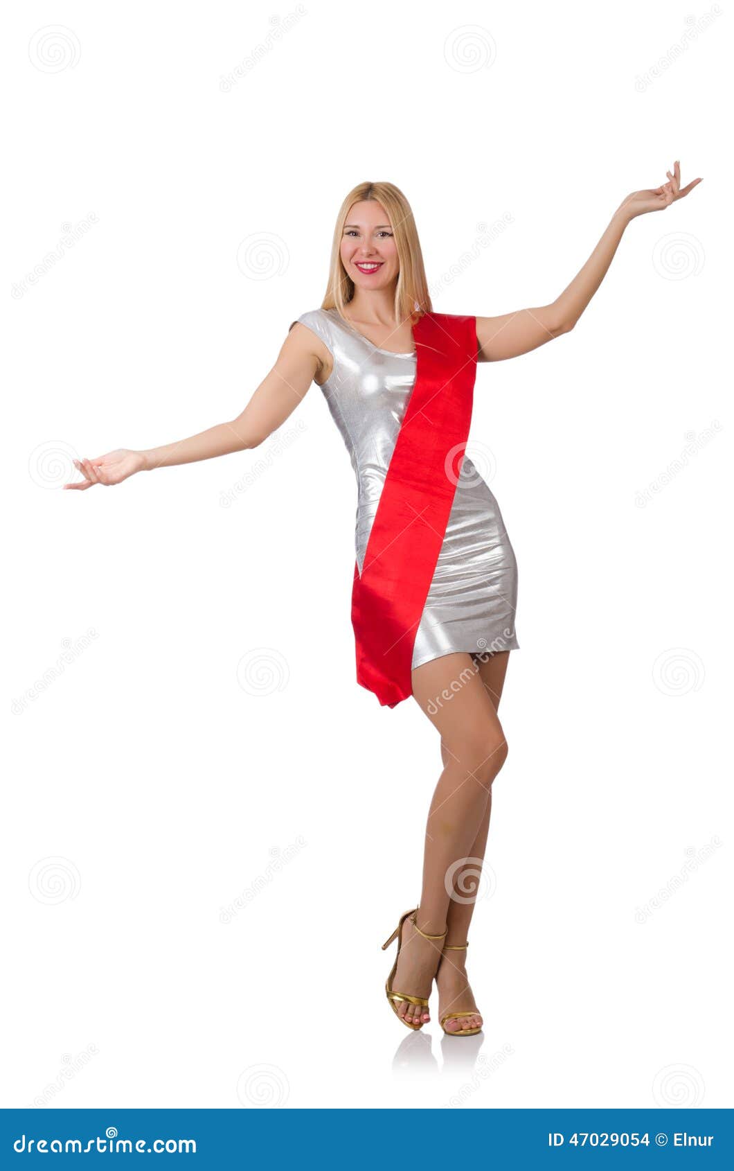 Beauty Contest Winner Isolated Stock Photo - Image of miss, attractive ...