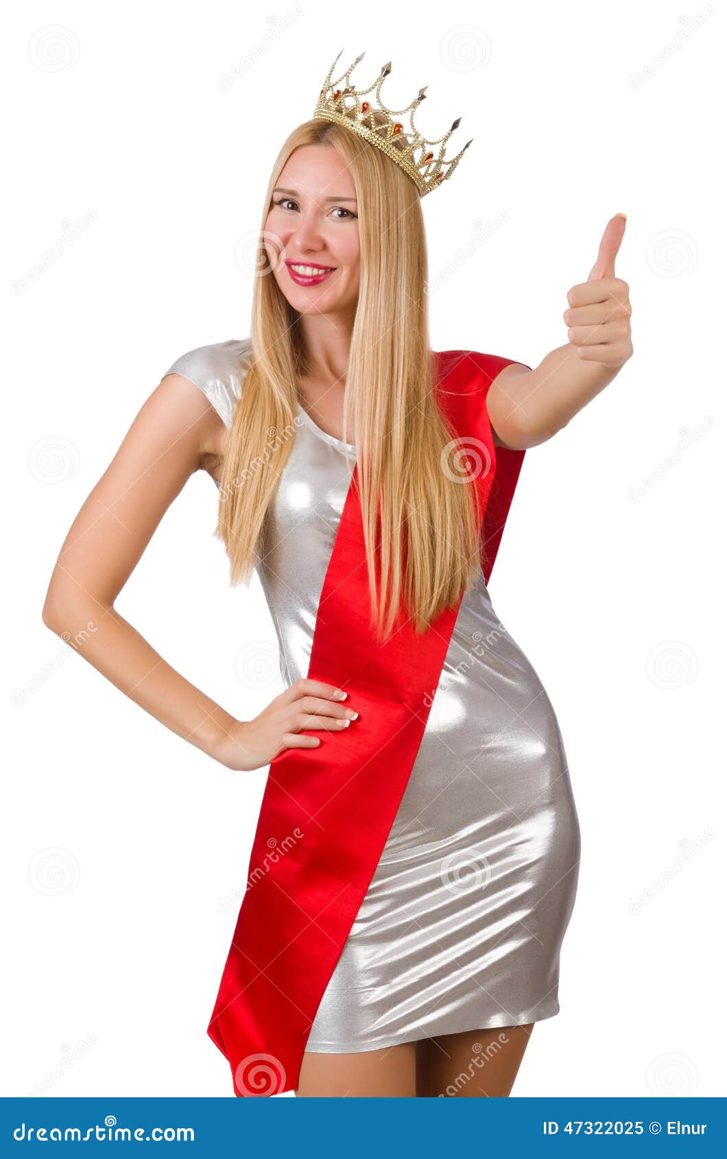 Beauty Contest Winner Isolated Stock Image - Image of diamond, makeup ...