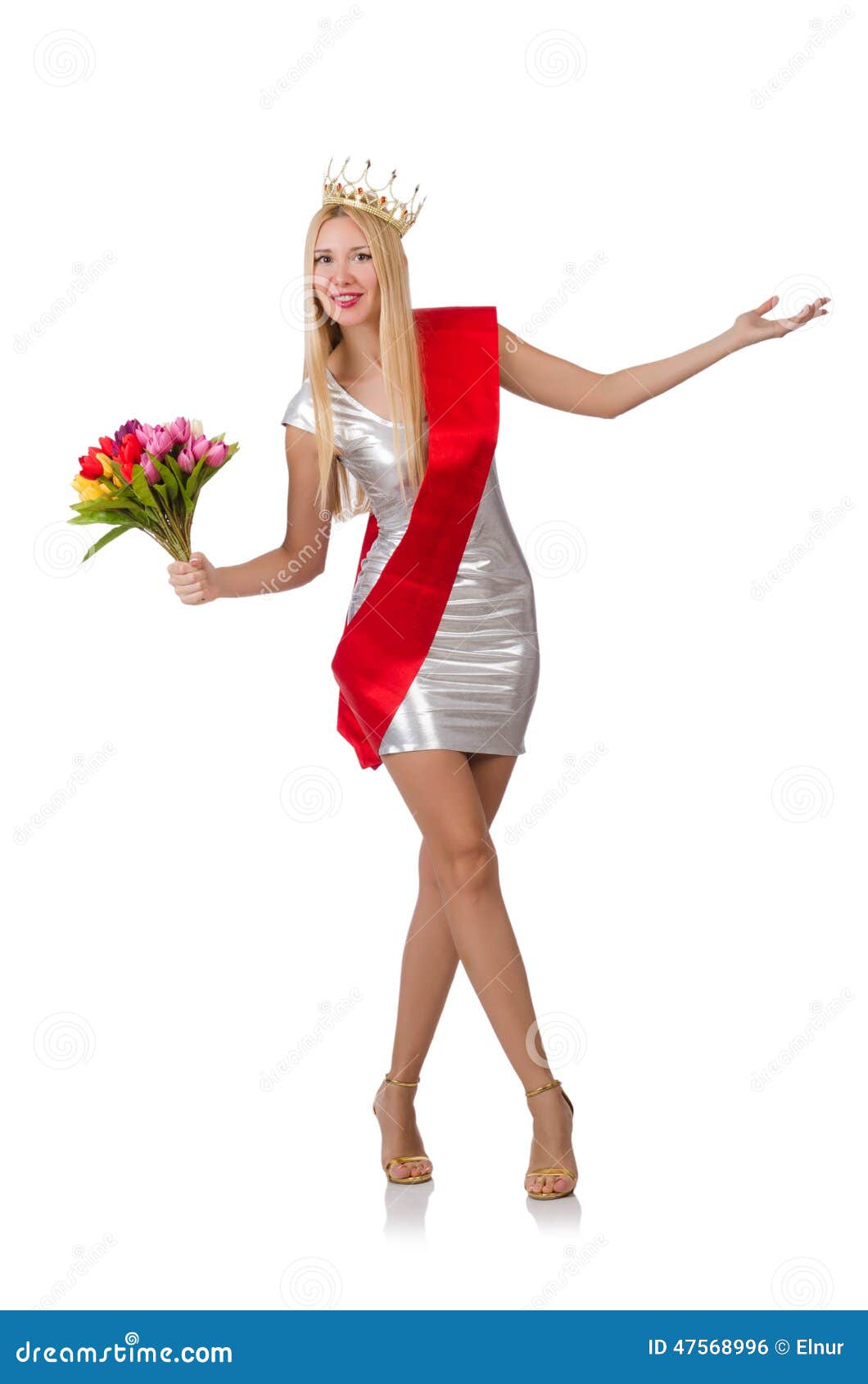 Beauty Contest Winner Isolated Stock Photo - Image of bright, contest ...