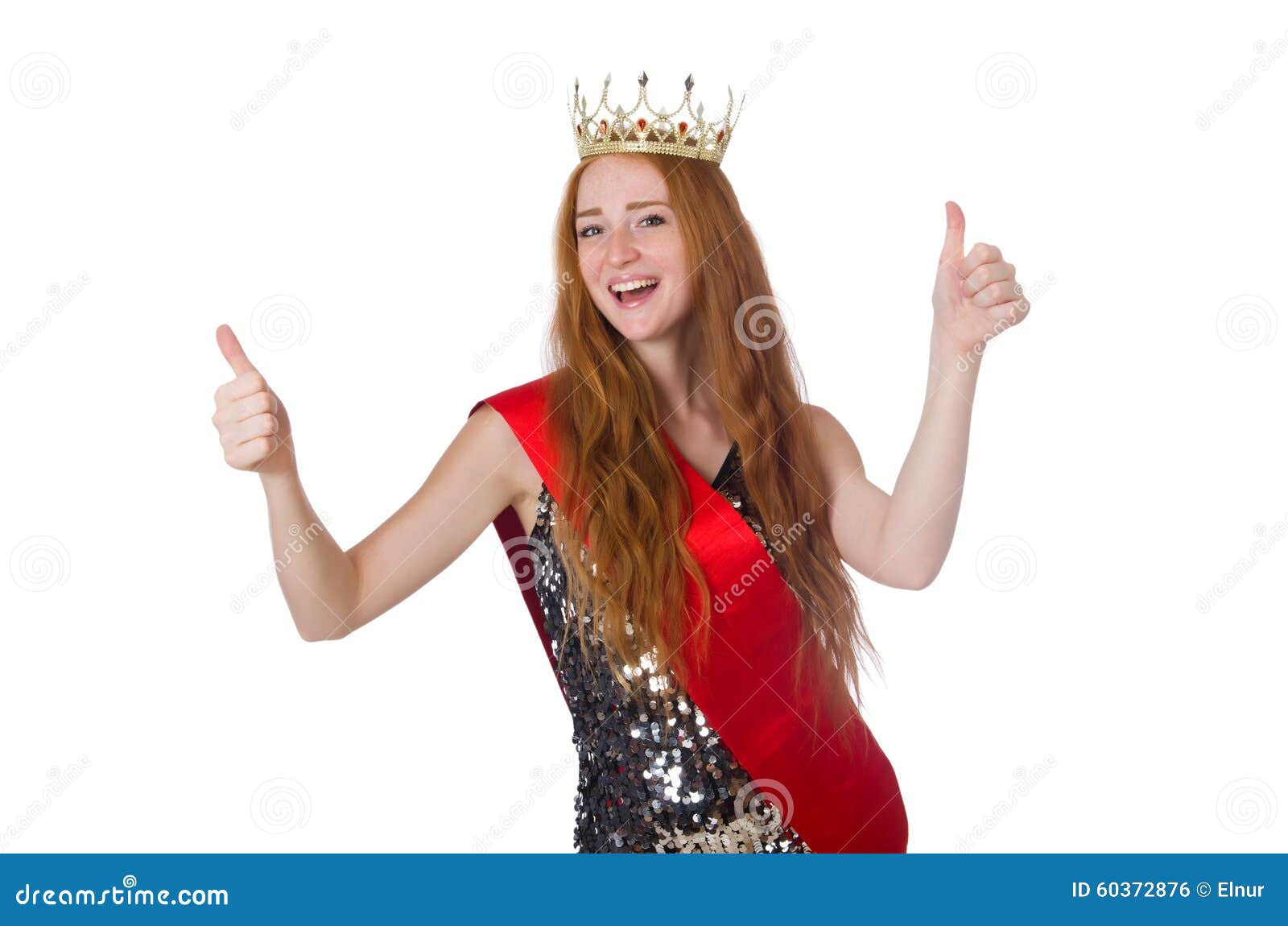 Beauty Contest Winner Isolated on White Stock Photo - Image of beauty ...