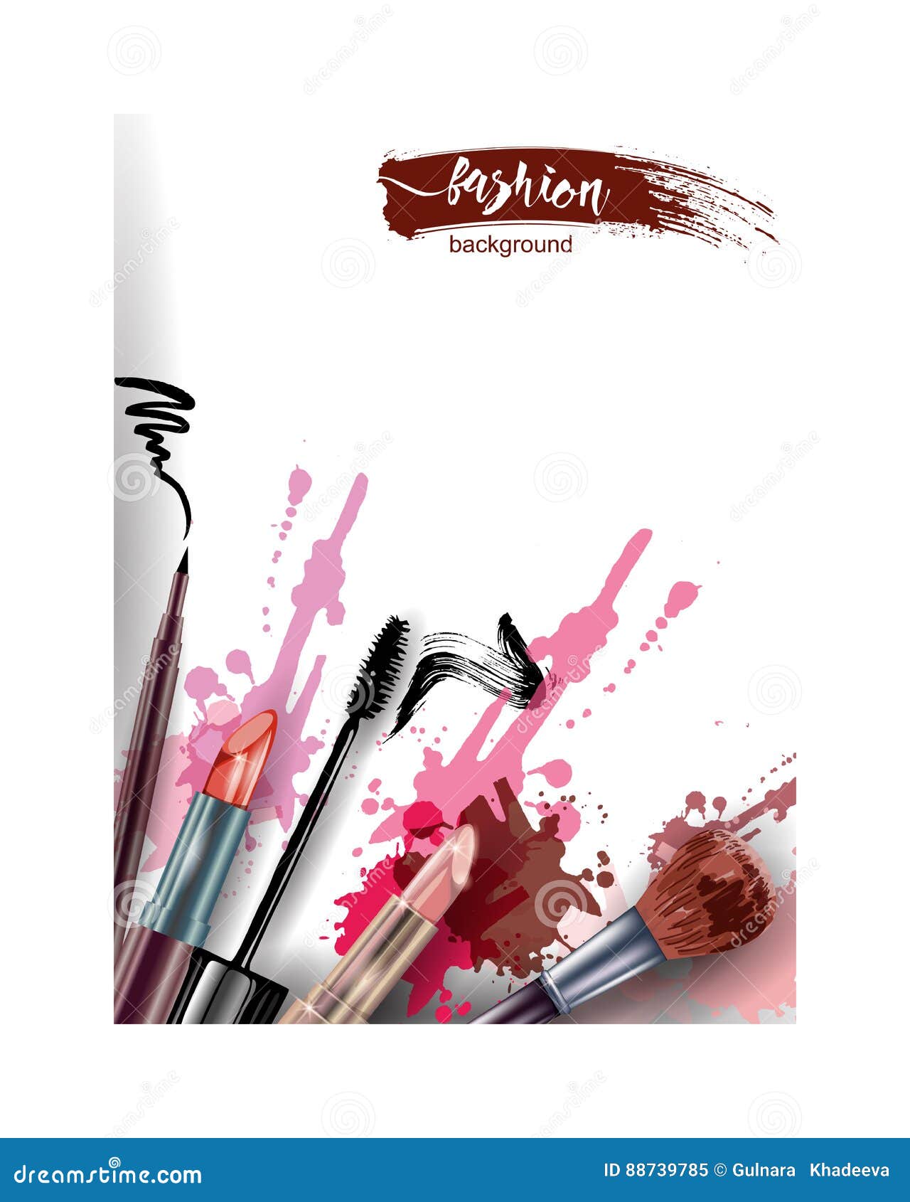 Beauty and Cosmetics Background. Use for Advertising Flyer, Banner ...